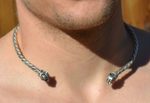 CAT, celtic art, torques, sterling silver Wulflund