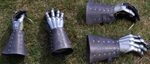 HISTORICAL GAUNTLETS LEATHER PAIR OF GAUNTLETS Wulflund