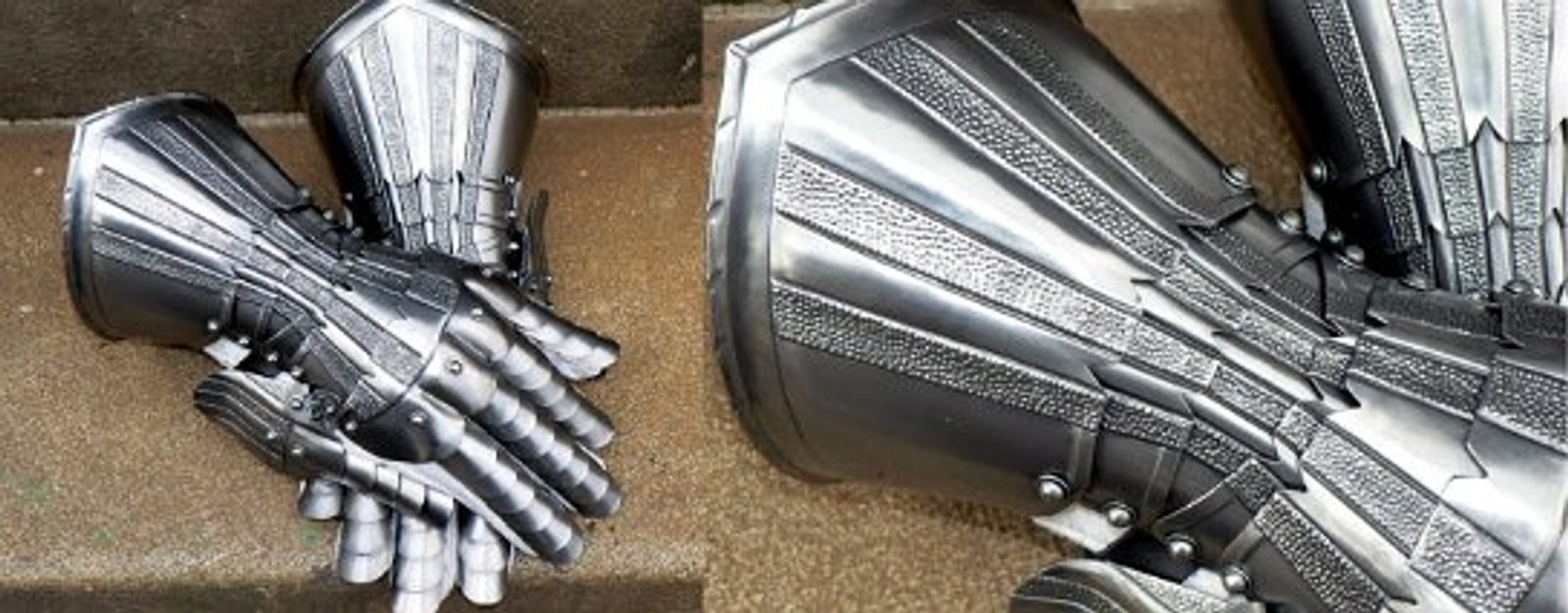 POLISHED GAUNTLETS decorated with plastic style Gauntlets Armor Parts ...
