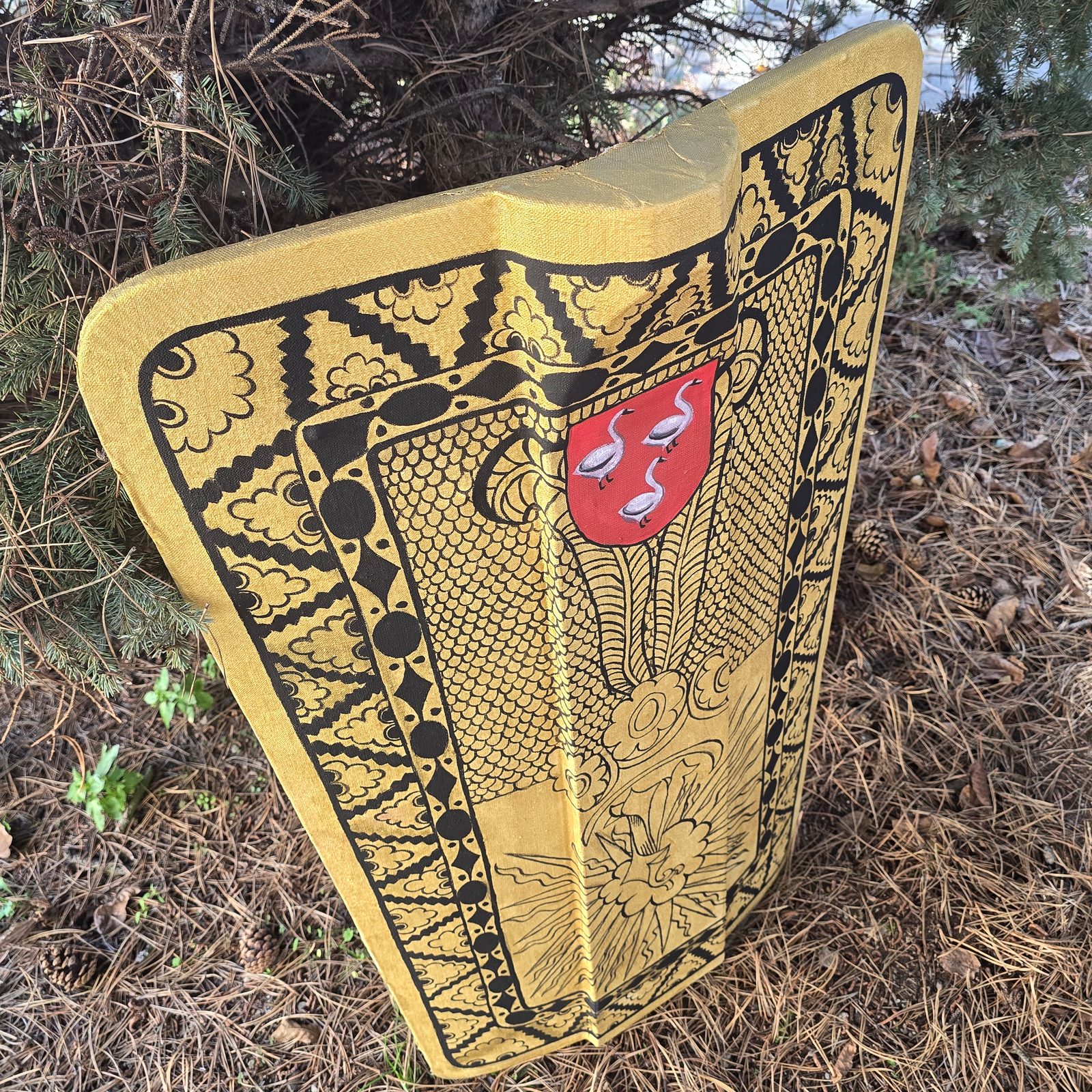 Medieval Pavise Shield, Chomutov, Bohemia Wulflund