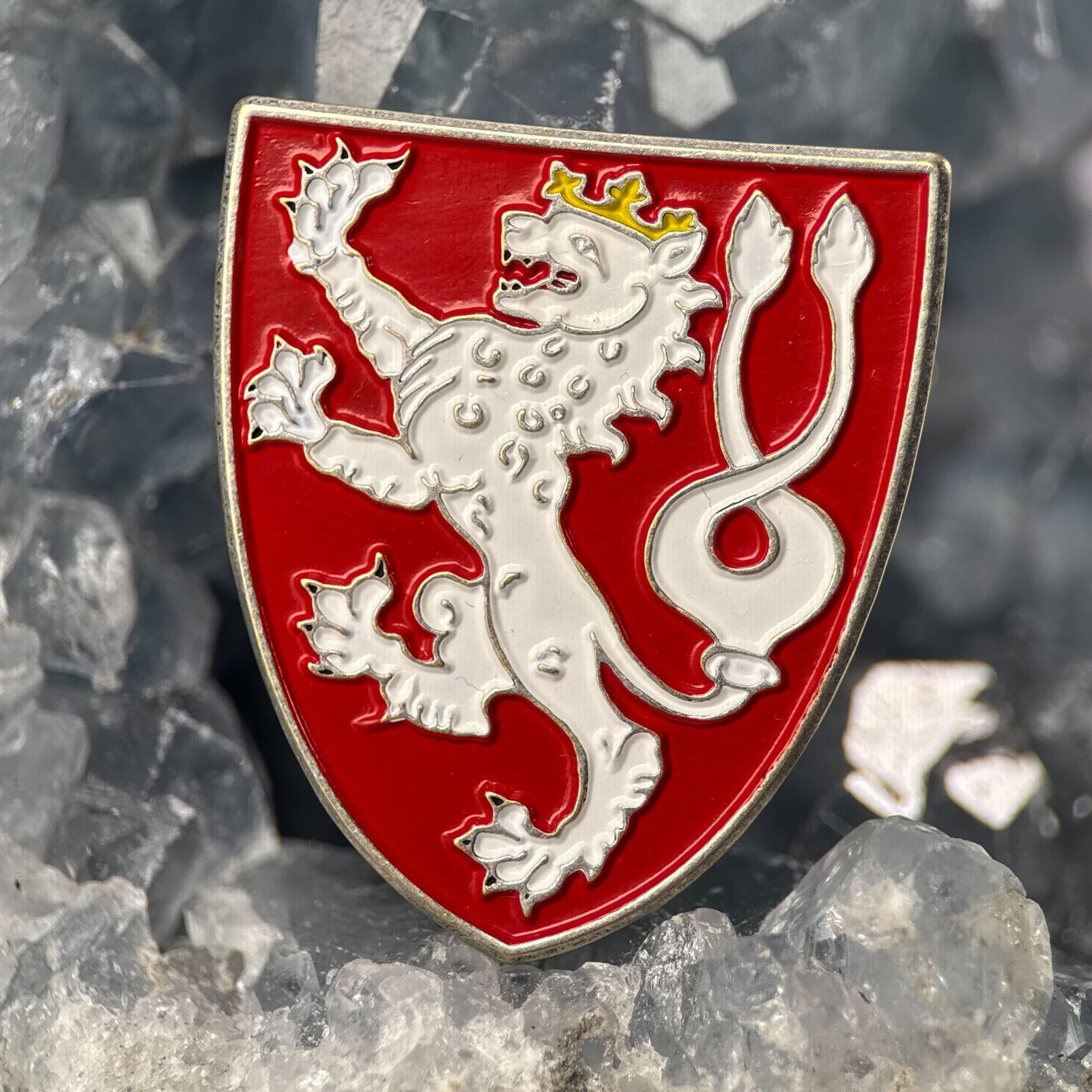 Czech Lion, historical emblem - badge, pin, enamel Wulflund