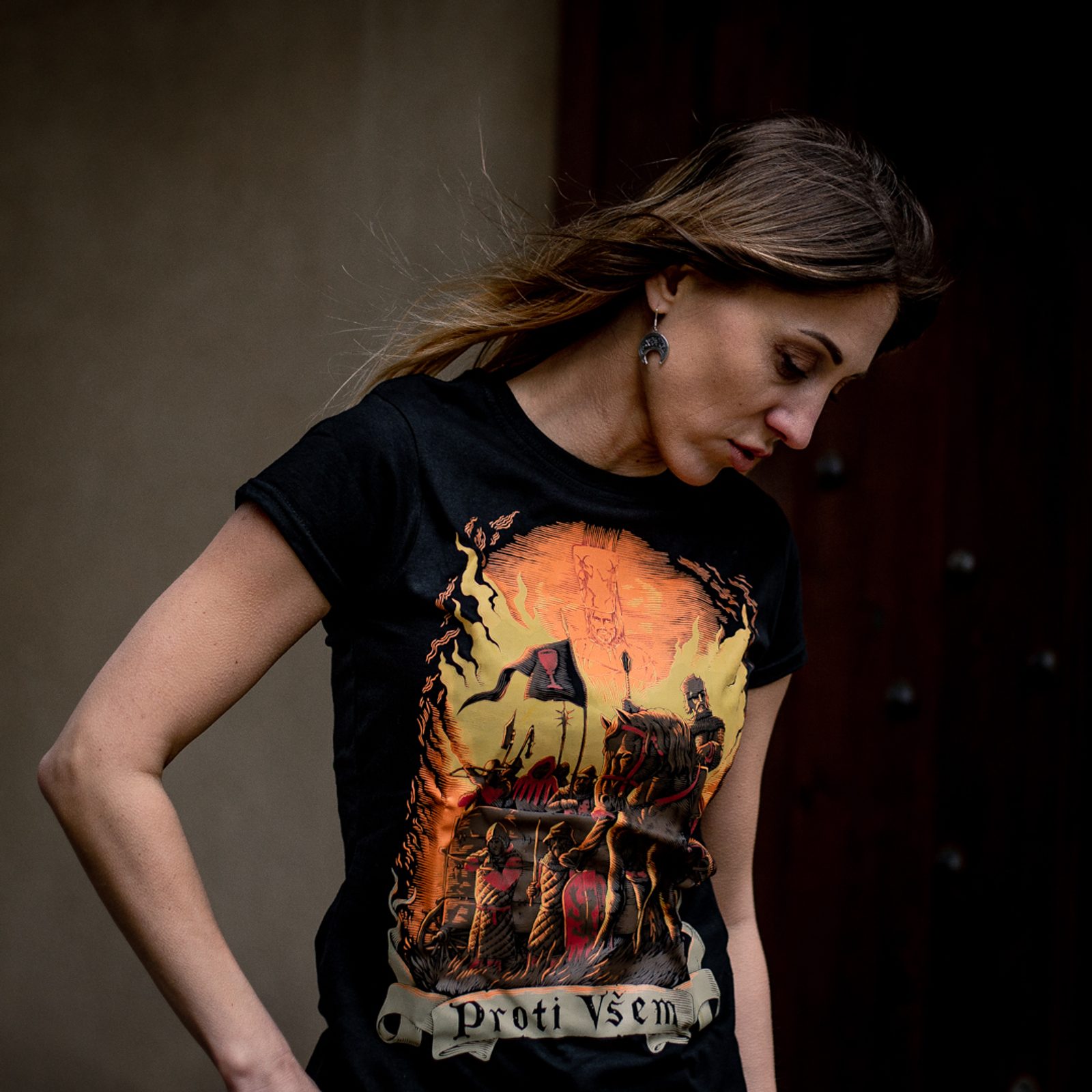 AGAINST ALL, Ladies T-Shirt, coloured, Naav Wulflund