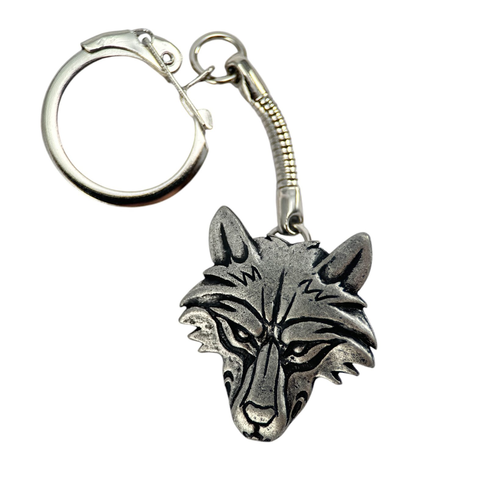 VUK - Wolf, key ring, zinc antique silver Wulflund