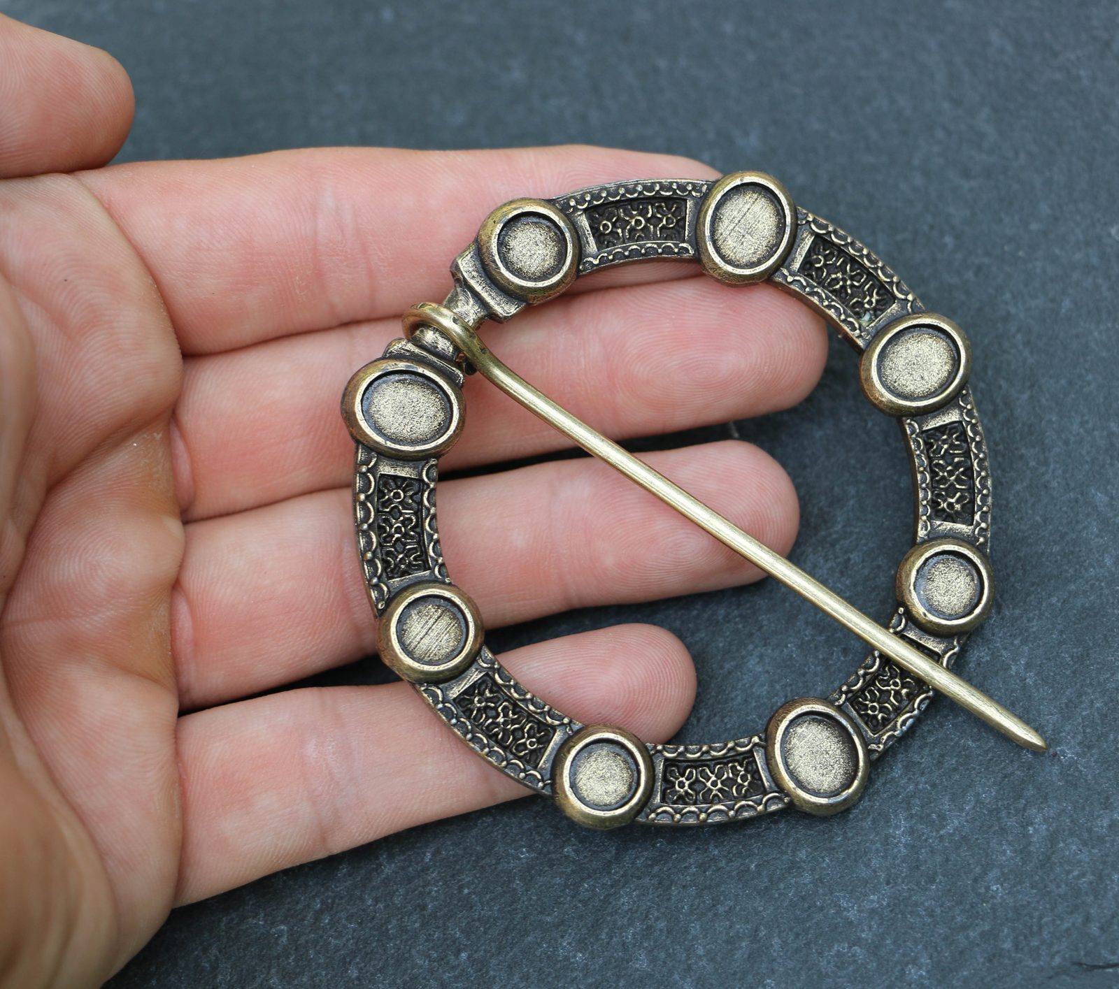 NORICA, large medieval cloak brooch Wulflund
