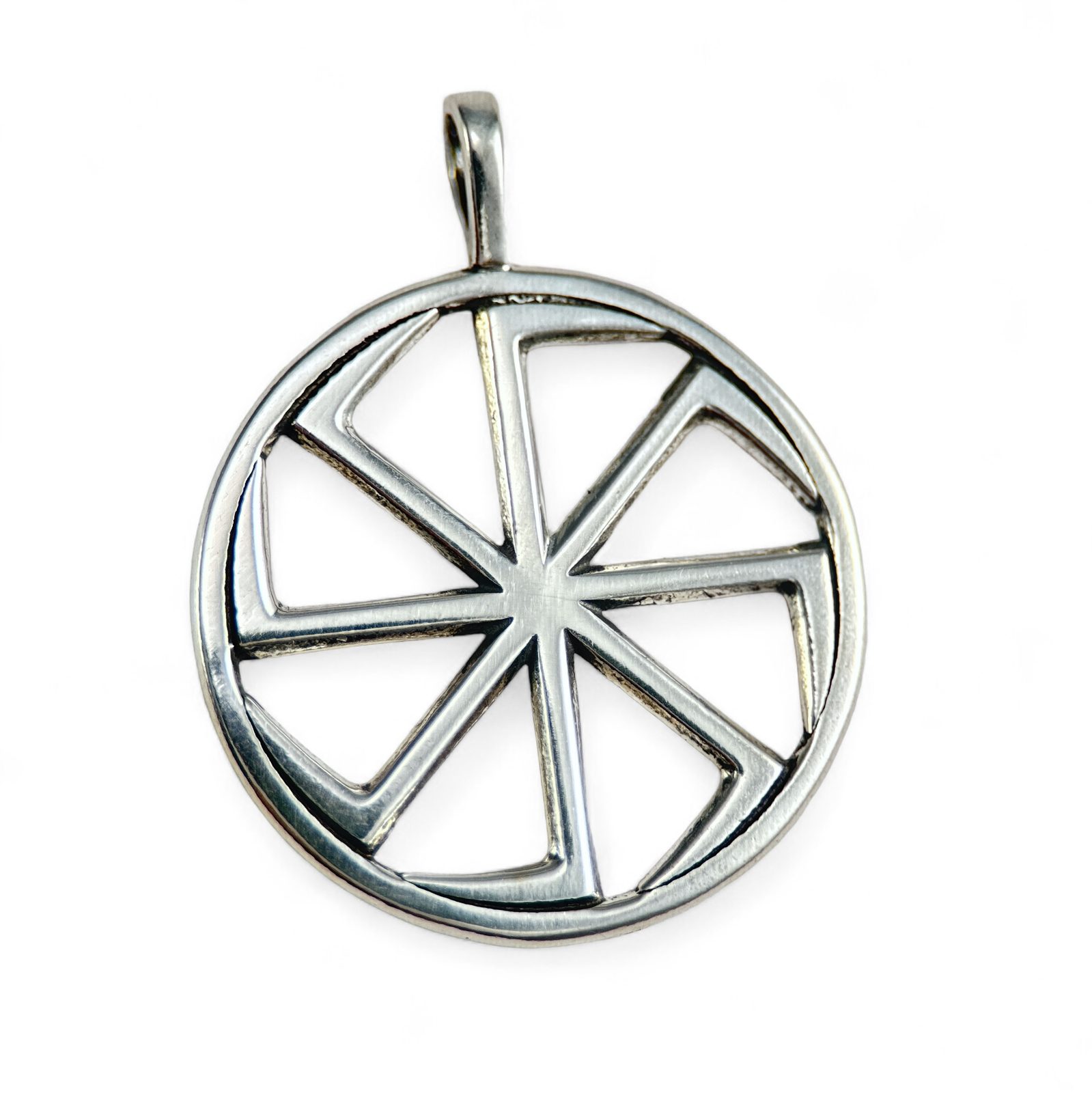 SLAVIC SUN WHEEL TALISMAN, silver Ag 925, pendant Drakkaria pendants ...