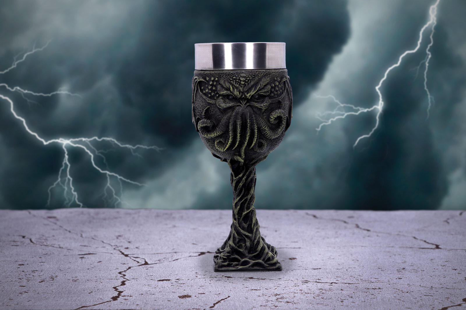 Cthulhu's Thirst Goblet Lovecraft Octopus Monster Wine Glass Wulflund