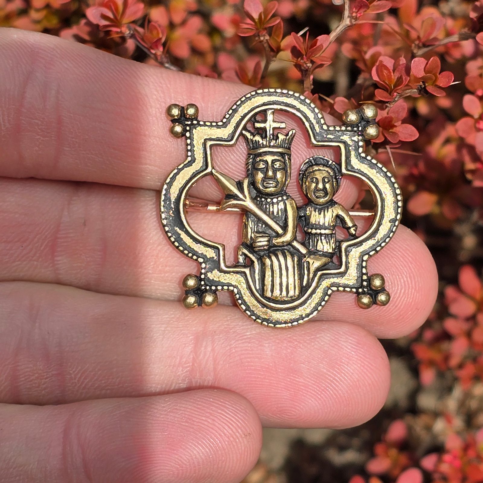 MEDIEVAL BROOCH, bronze Wulflund