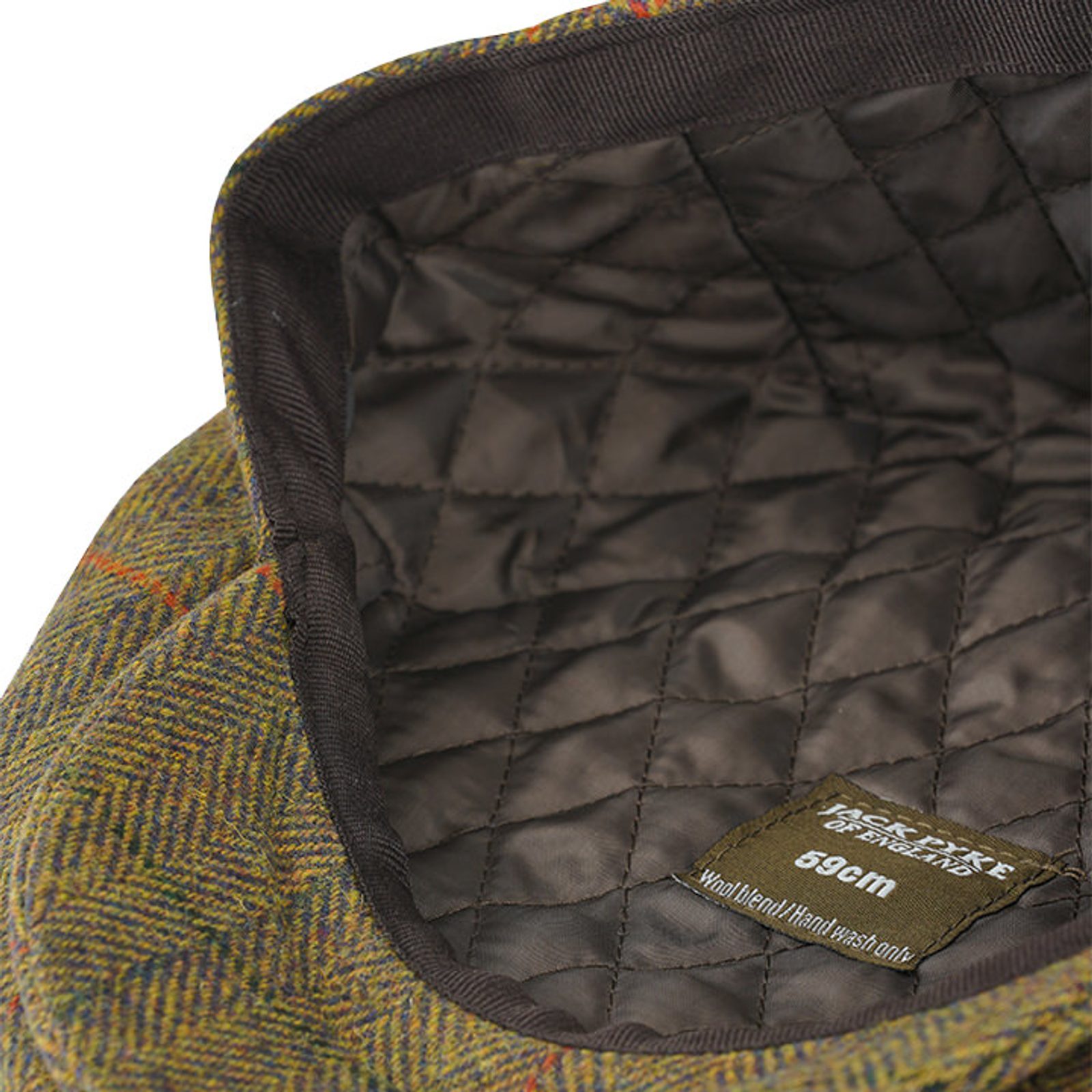 English Wool Blend Flat Cap Tweed Brown Wulflund