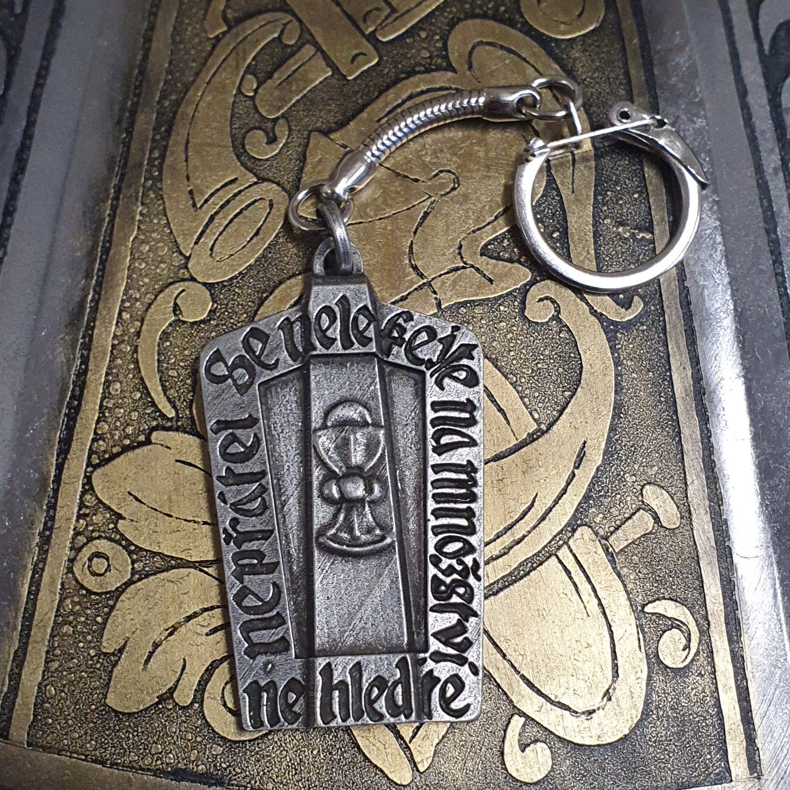 Hussite Shield, key ring, zinc Wulflund
