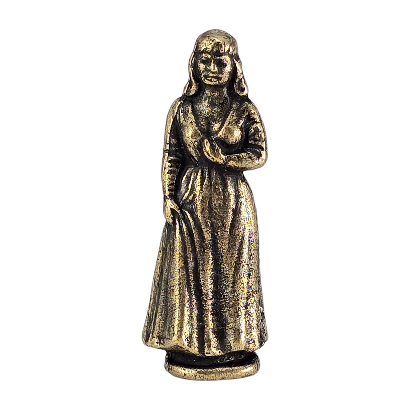 QUEEN, figurine, zinc, old brass Wulflund