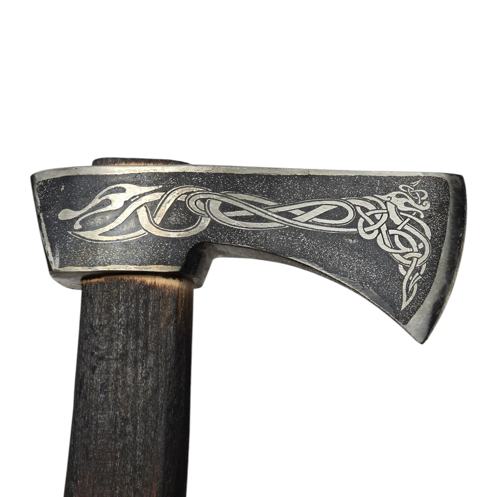 VIKING DRAGON etched woodland axe, Bushcraft Wulflund