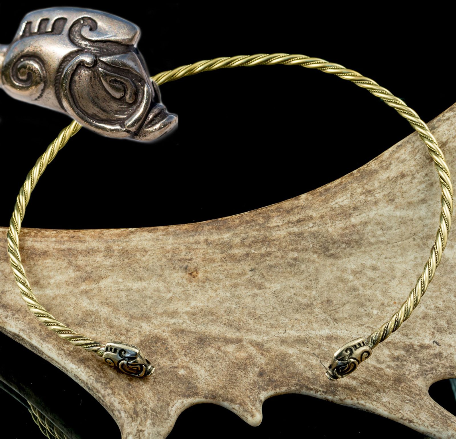 COLLACH celtic brass torques torc Drakkaria Torcs Bronze jewellery Jewellery Wulflund