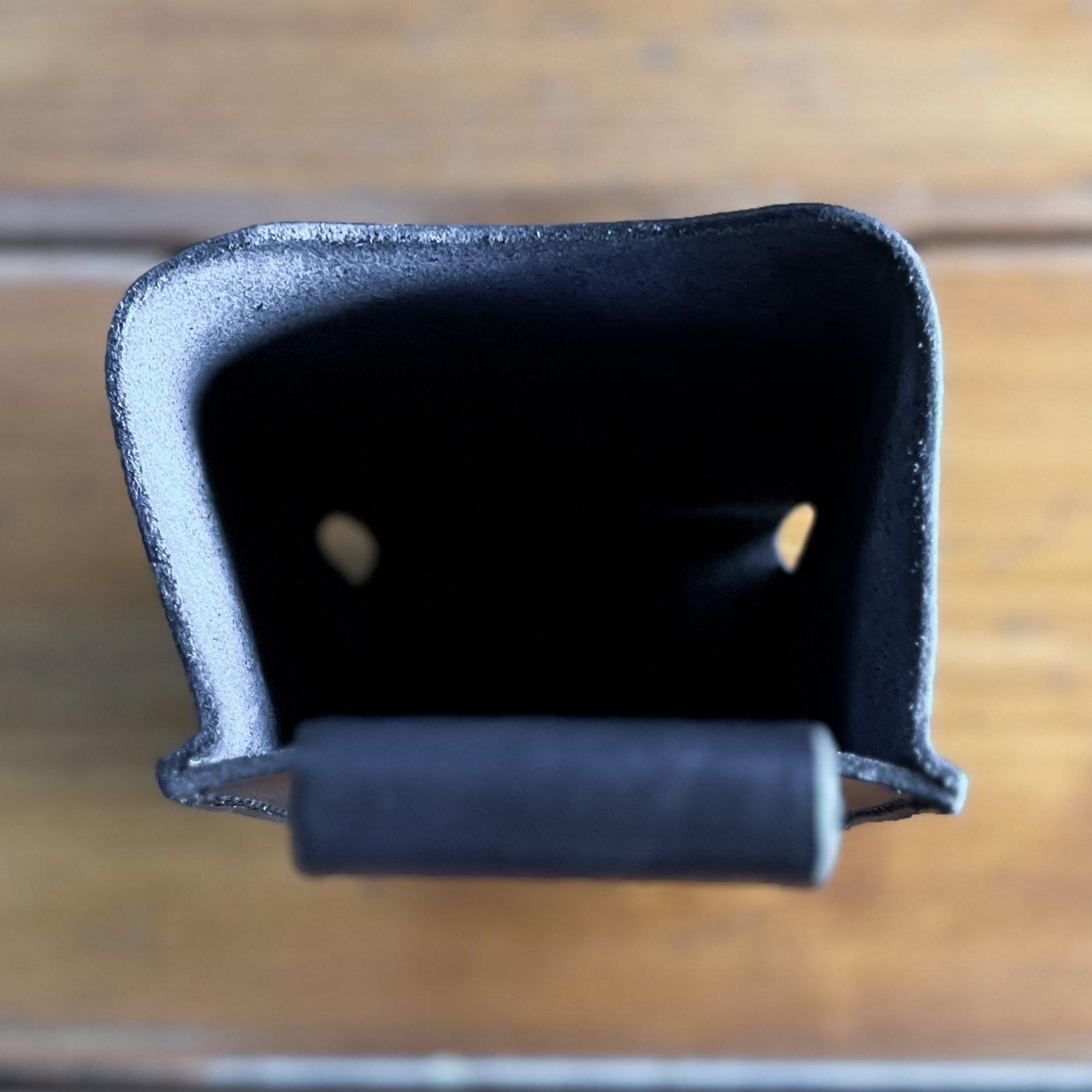 LEATHER CASHIER - case, black Wulflund
