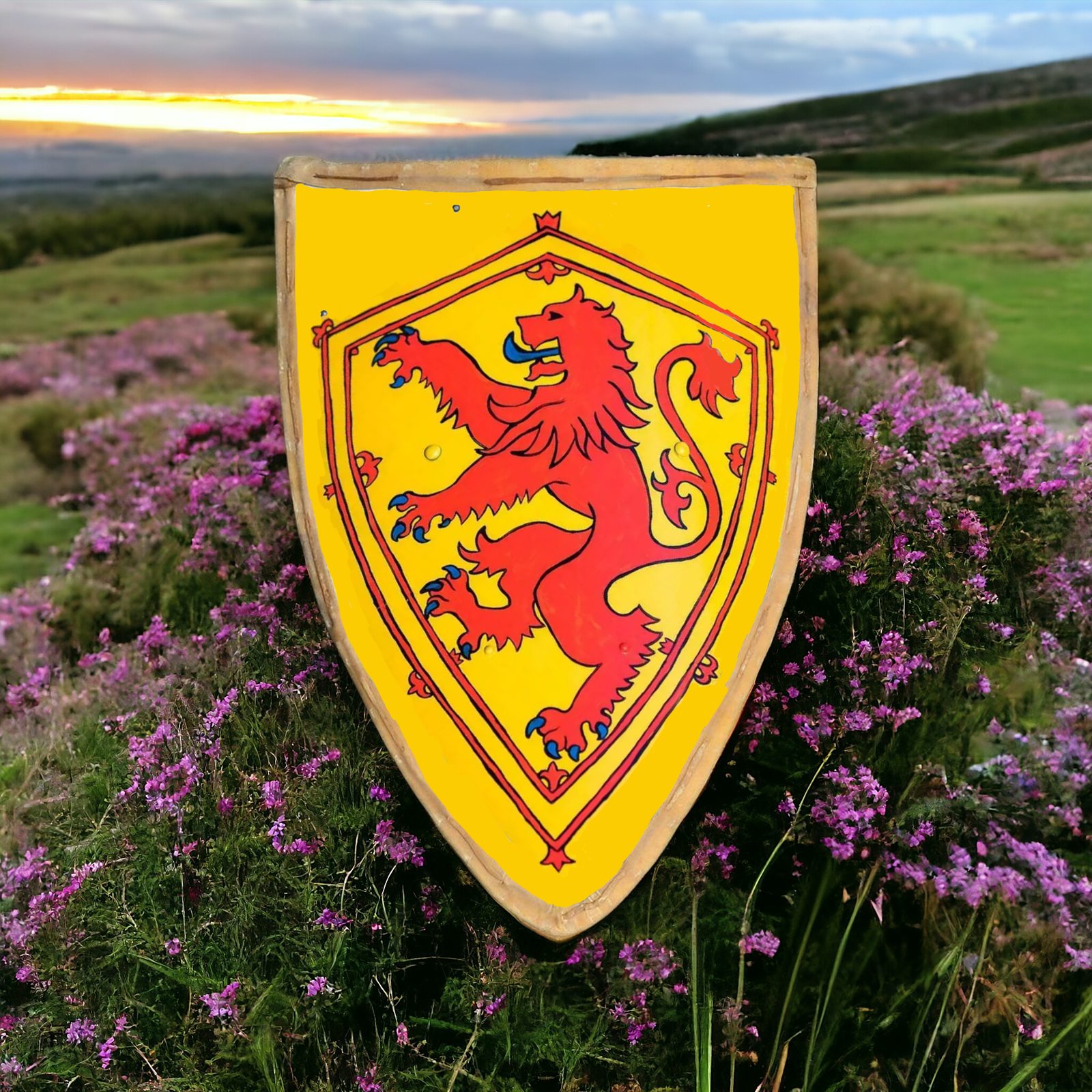 GOTHIC SHIELD - SCOTLAND, painted, combat for HMB Medieval shields Wulflund