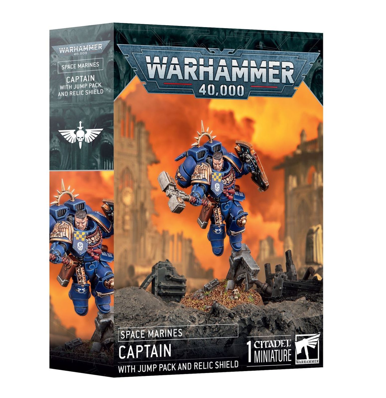 Warhammer 40k: Space Marine: Captain with Jump Pack and Relic Shield ...