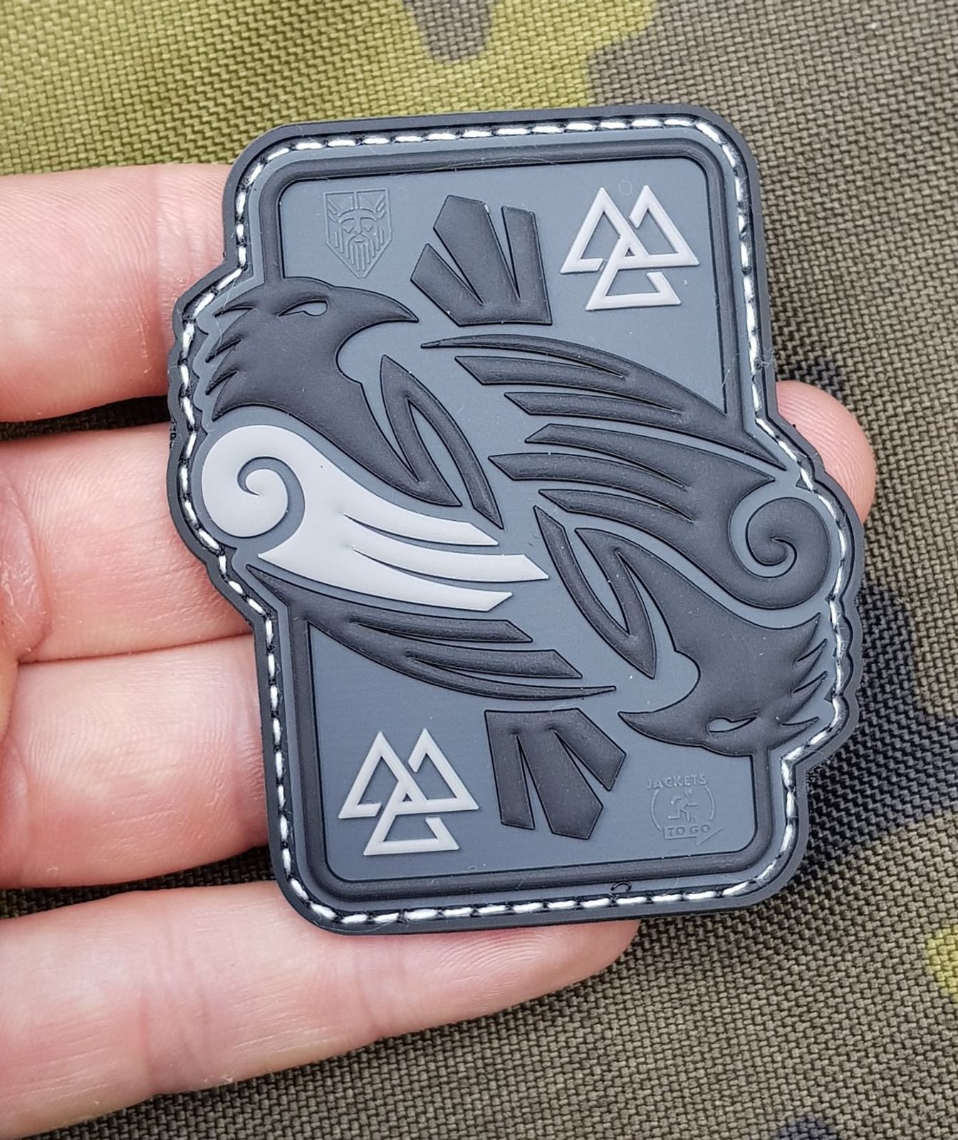 Huginn and Muninn, 3D rubber patch Wulflund