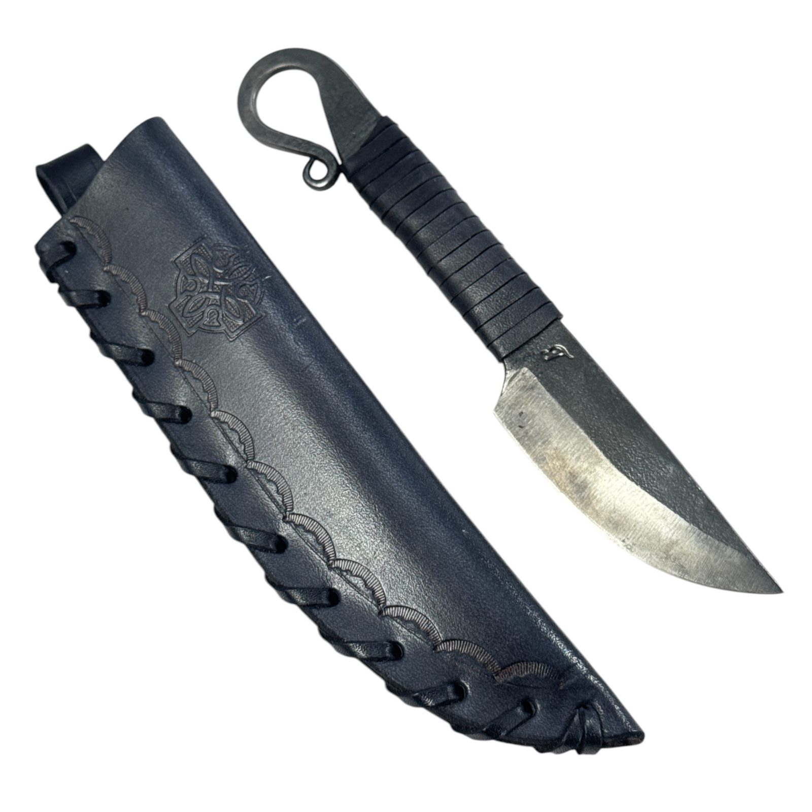Spiral, Celtic forged knife, black Wulflund