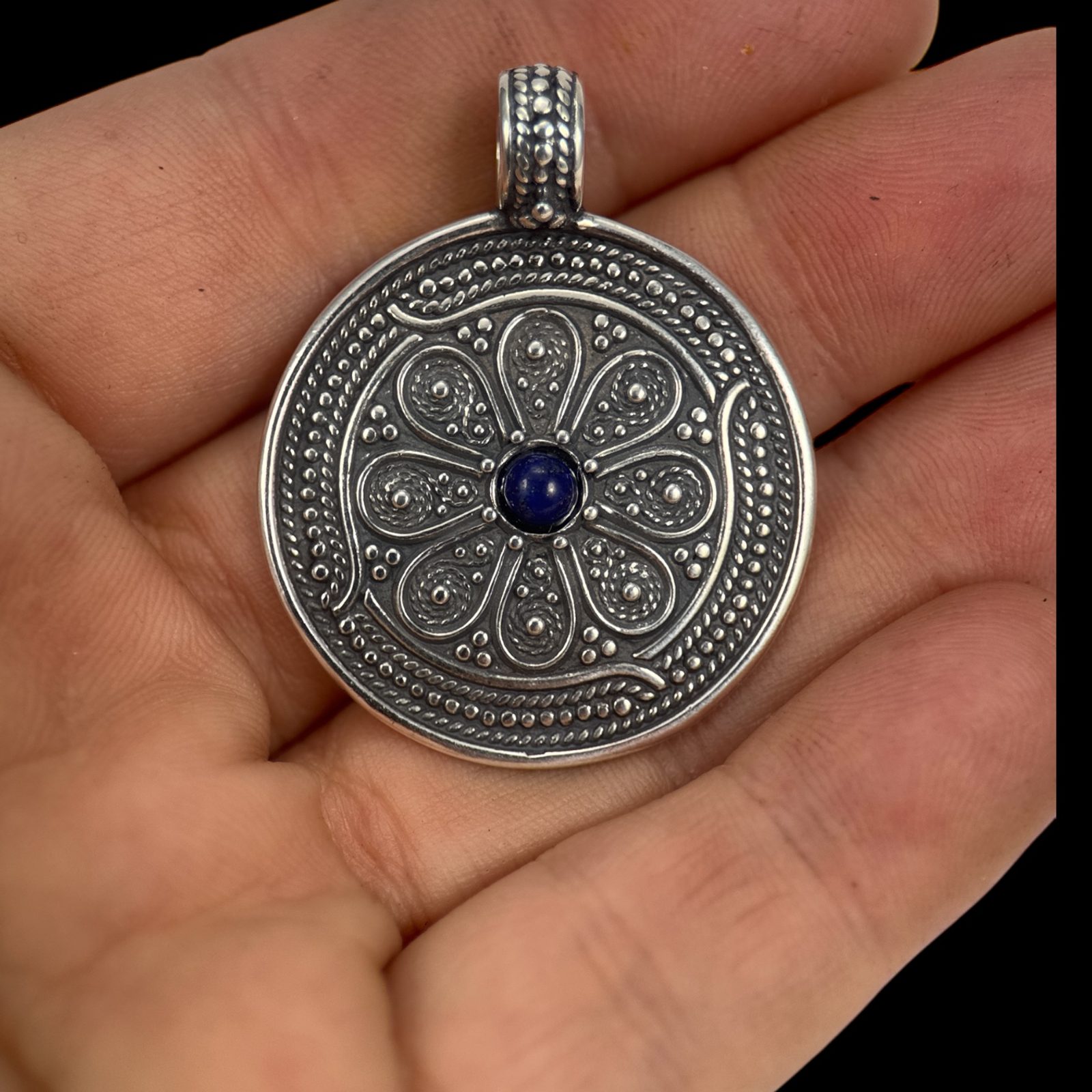 Goddess VESNA, Slavic silver pendant Wulflund