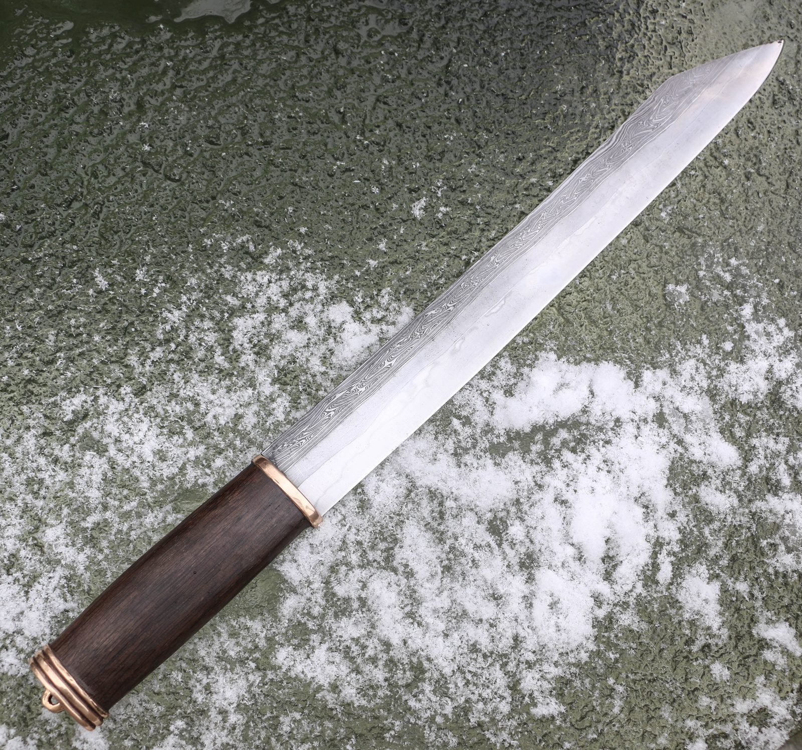 SIGURD, Viking Seax, damascus steel knife Drakkaria Damascus steel ...