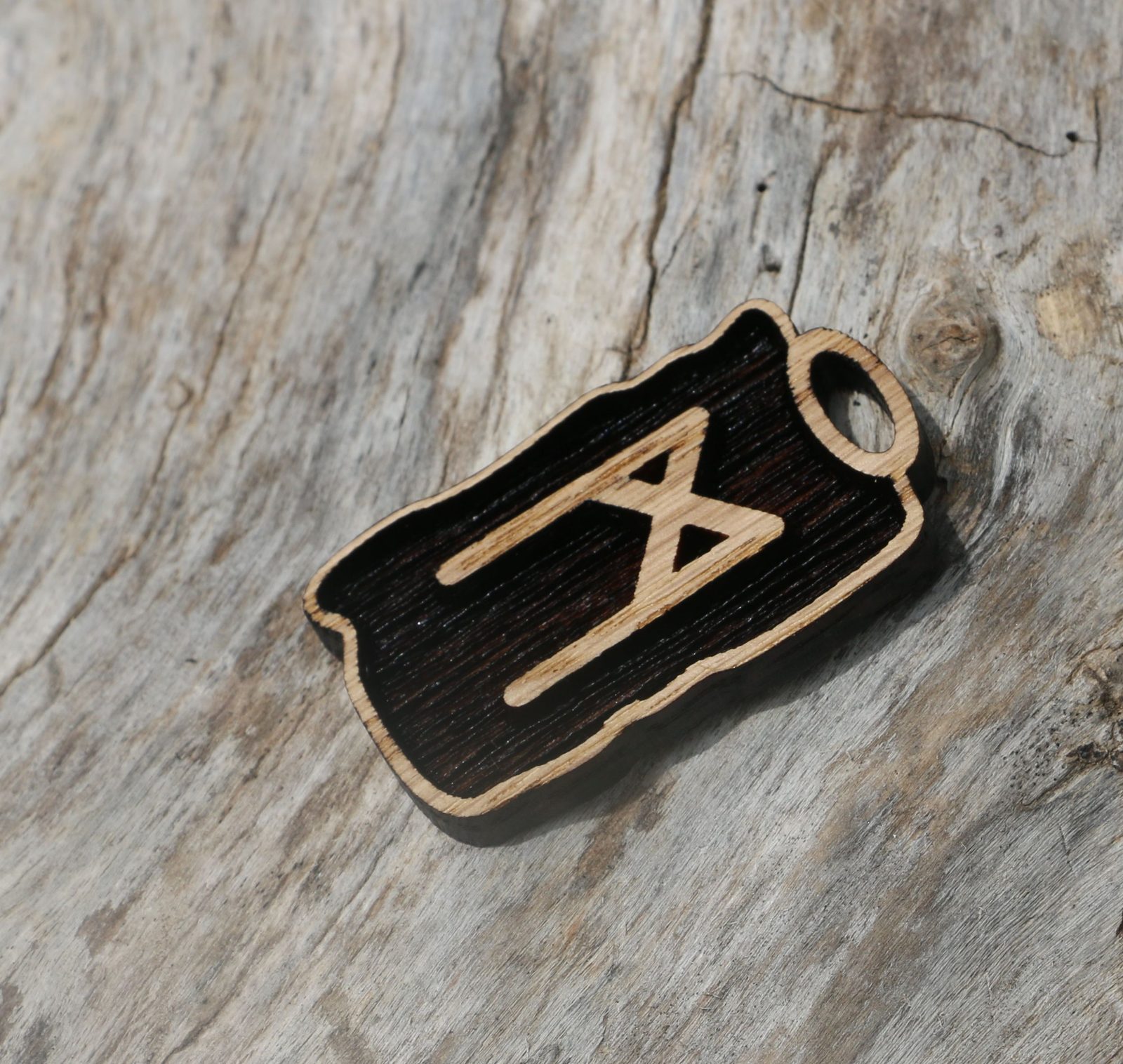 MANNAZ - Rune - Futhark, Wood Kadlus rune pendants Jewellery Wulflund