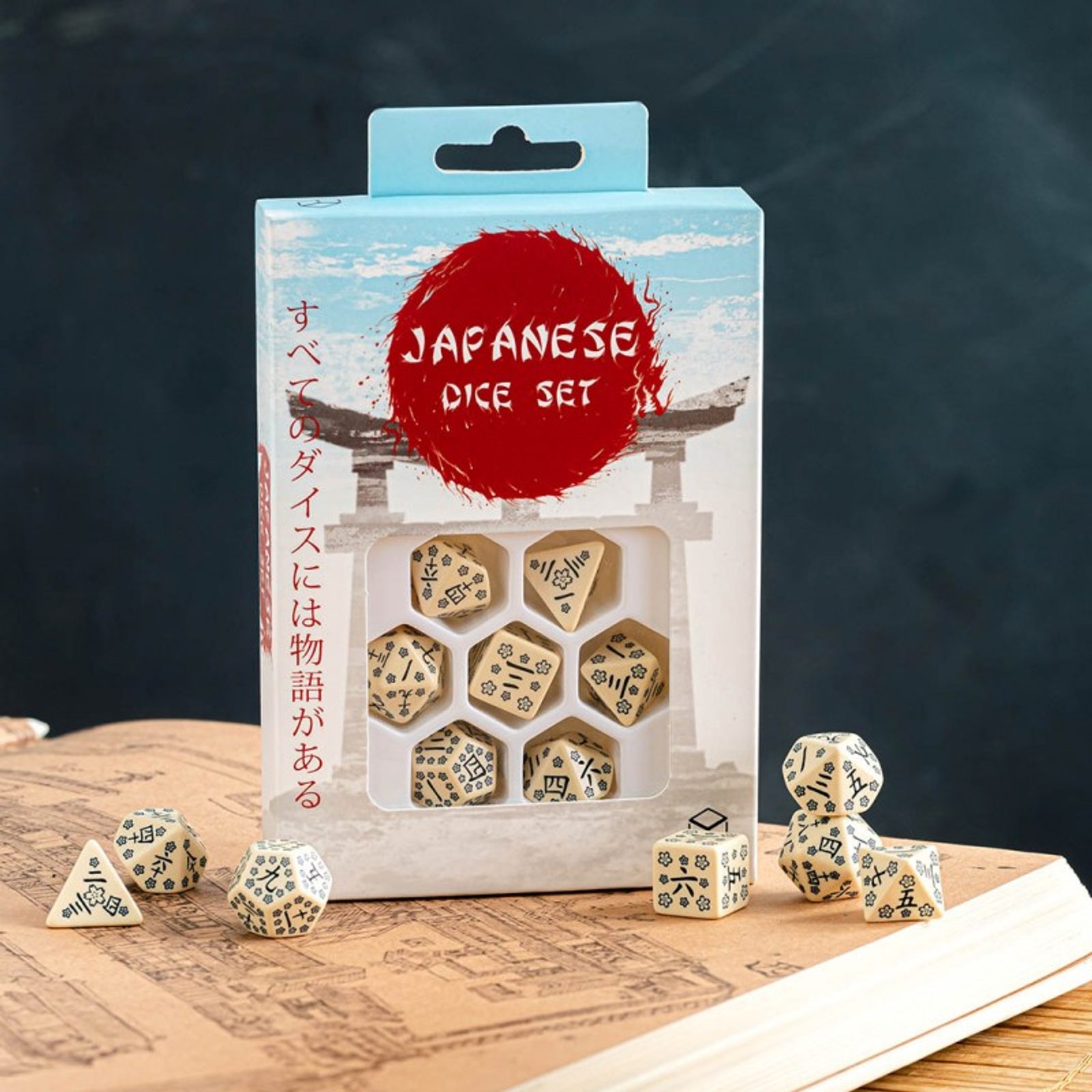 Japanese Dice: Last Words Stone, RPG dice set Wulflund