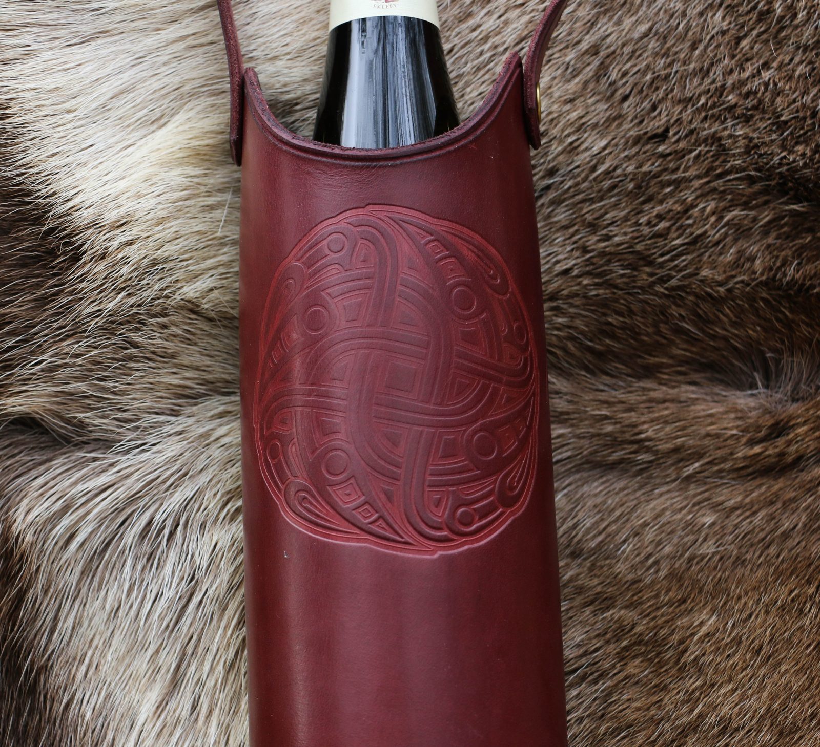Leather Wine Bottle Holder VENDEL Wulflund