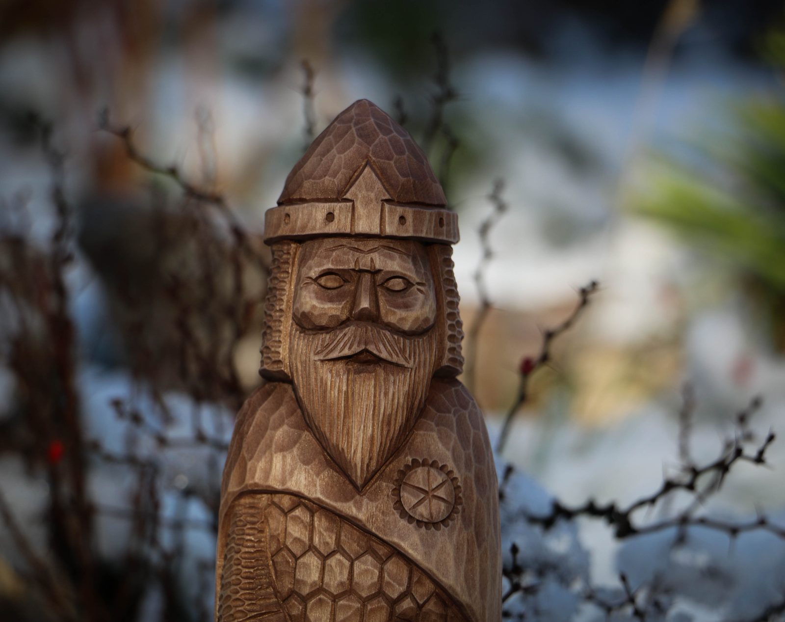 PERUN, hand carved statue Wulflund