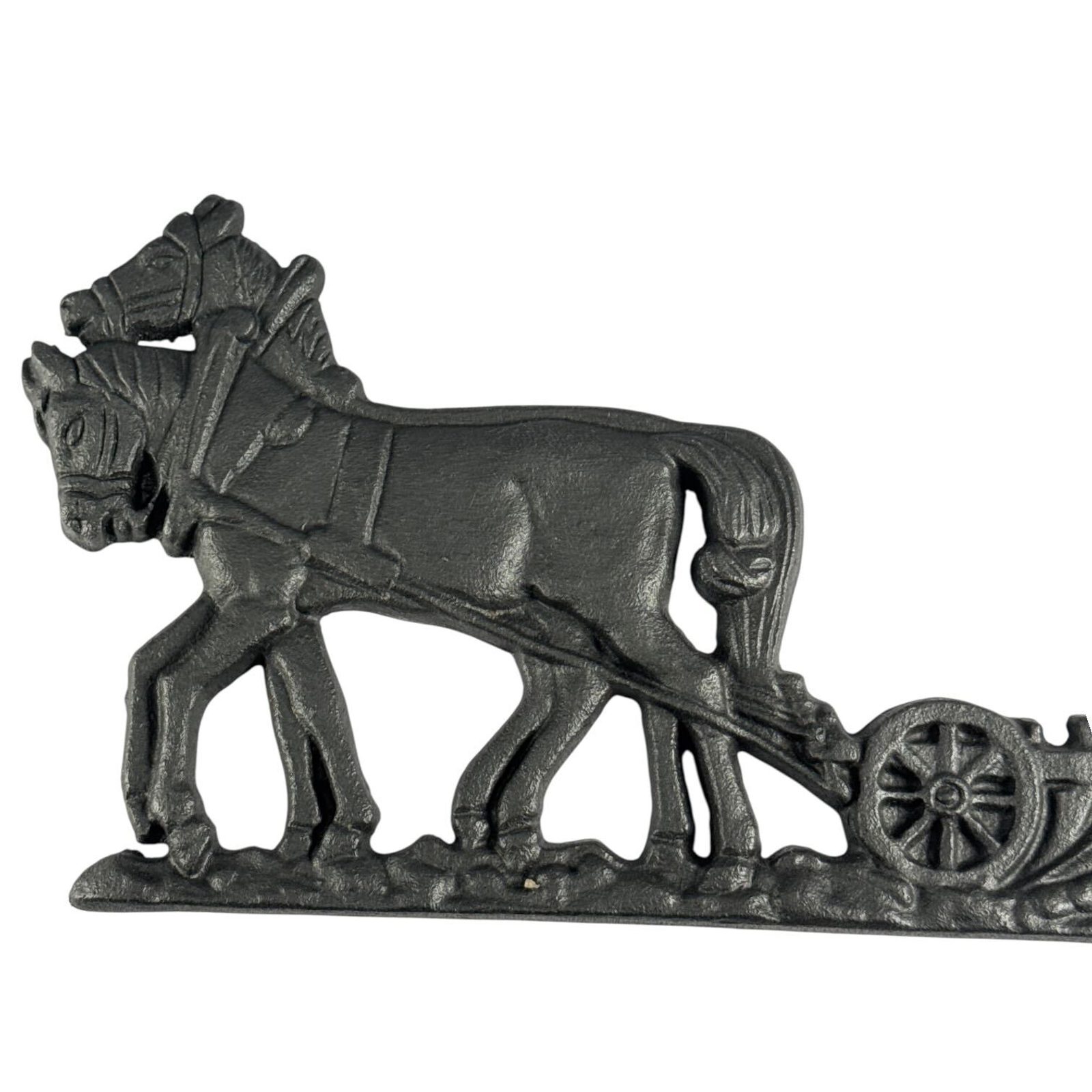 Ploughman and horses, stable decoration, cast iron Wulflund
