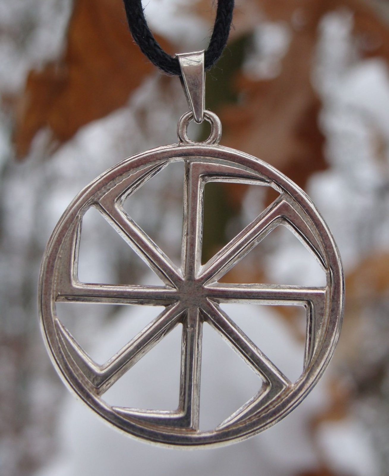 SILVER KOLOVRAT, SLAVIC SUN WHEEL KOLOWRAT SLAWA Wulflund
