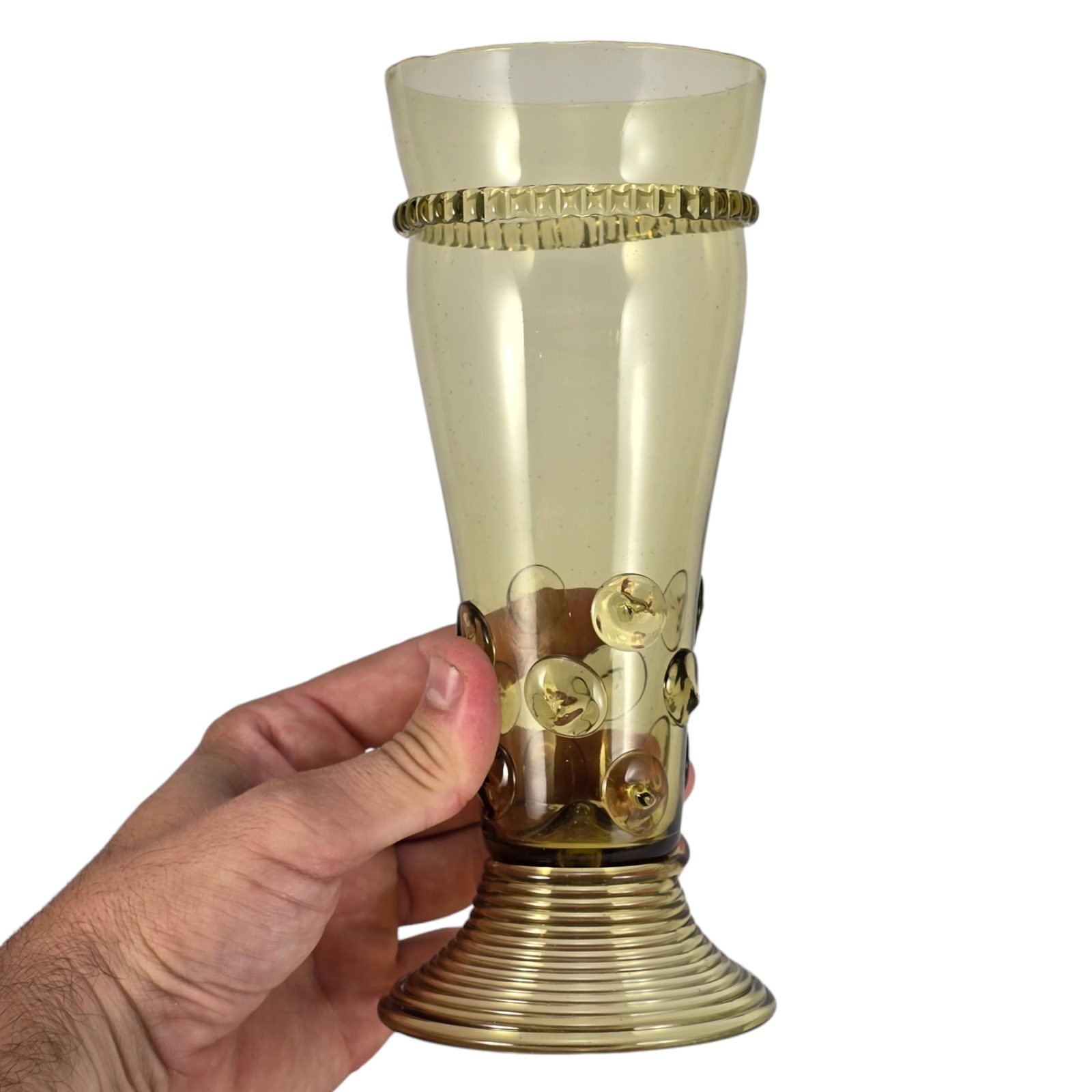 MILANO, medieval wine glass, forest green historical glass Feasting ...