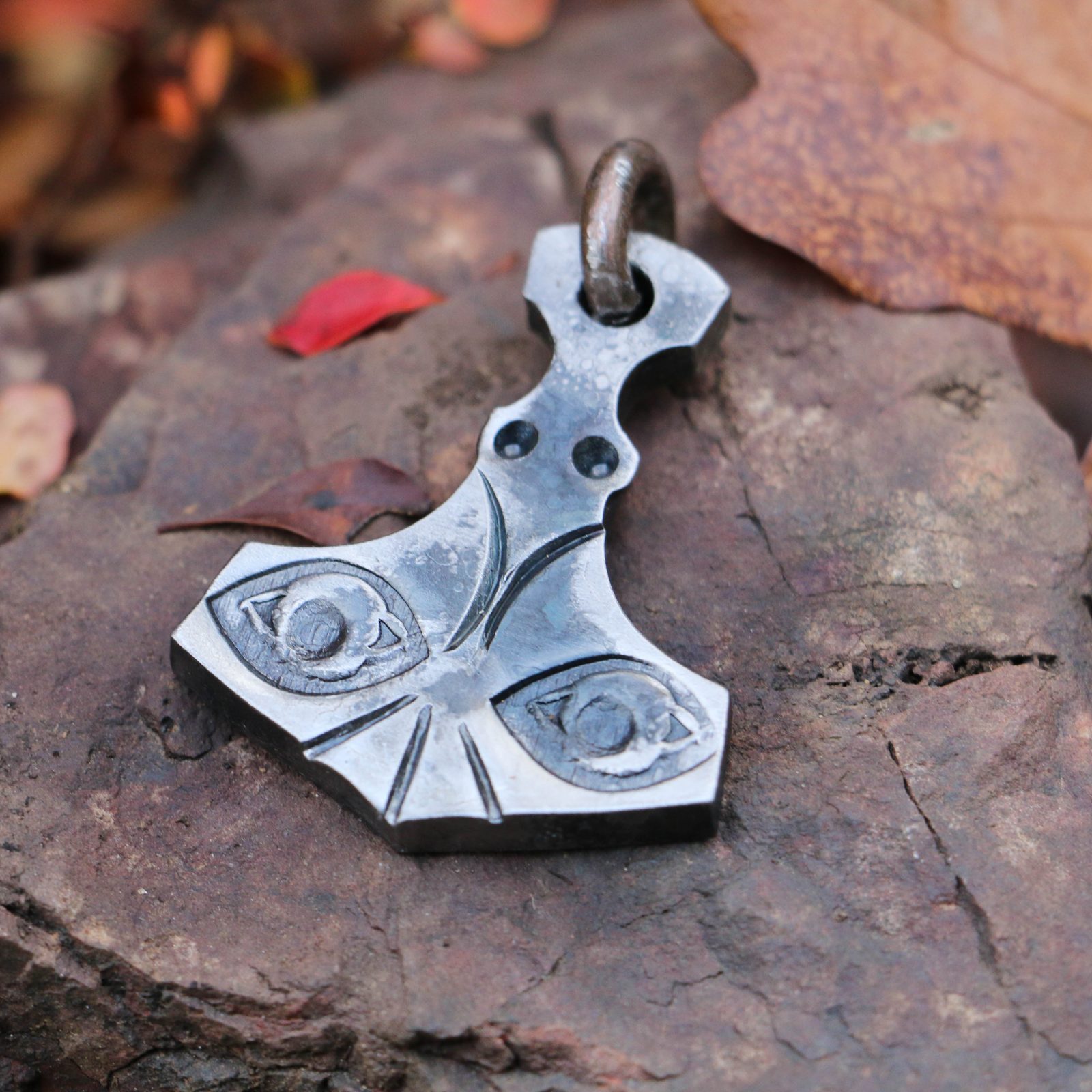 THOR hand forged Thor's hammer, pendant Wulflund Forged jewelry ...