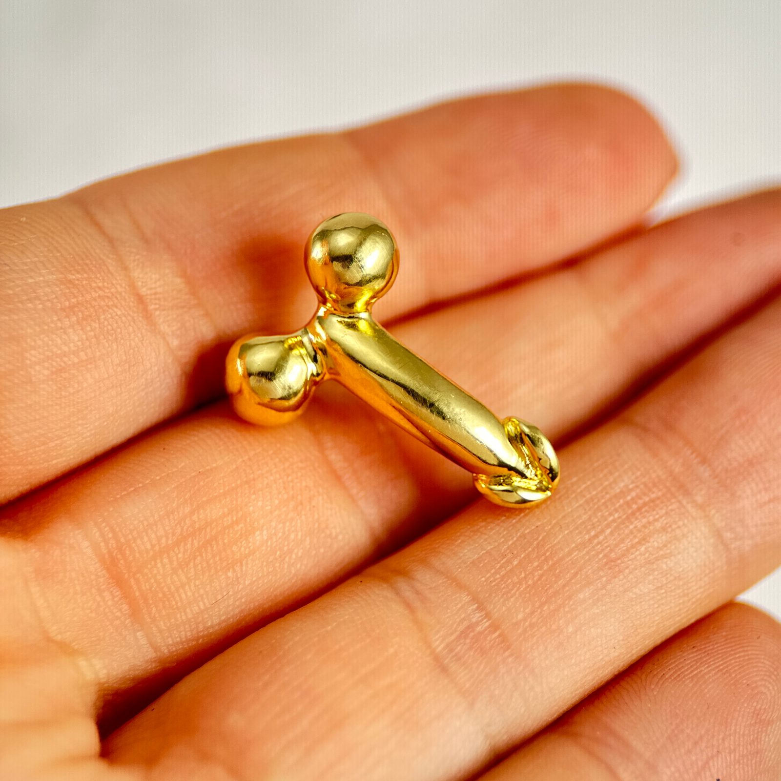 FASCINUS, Roman phallic pendant Gold plated Wulflund