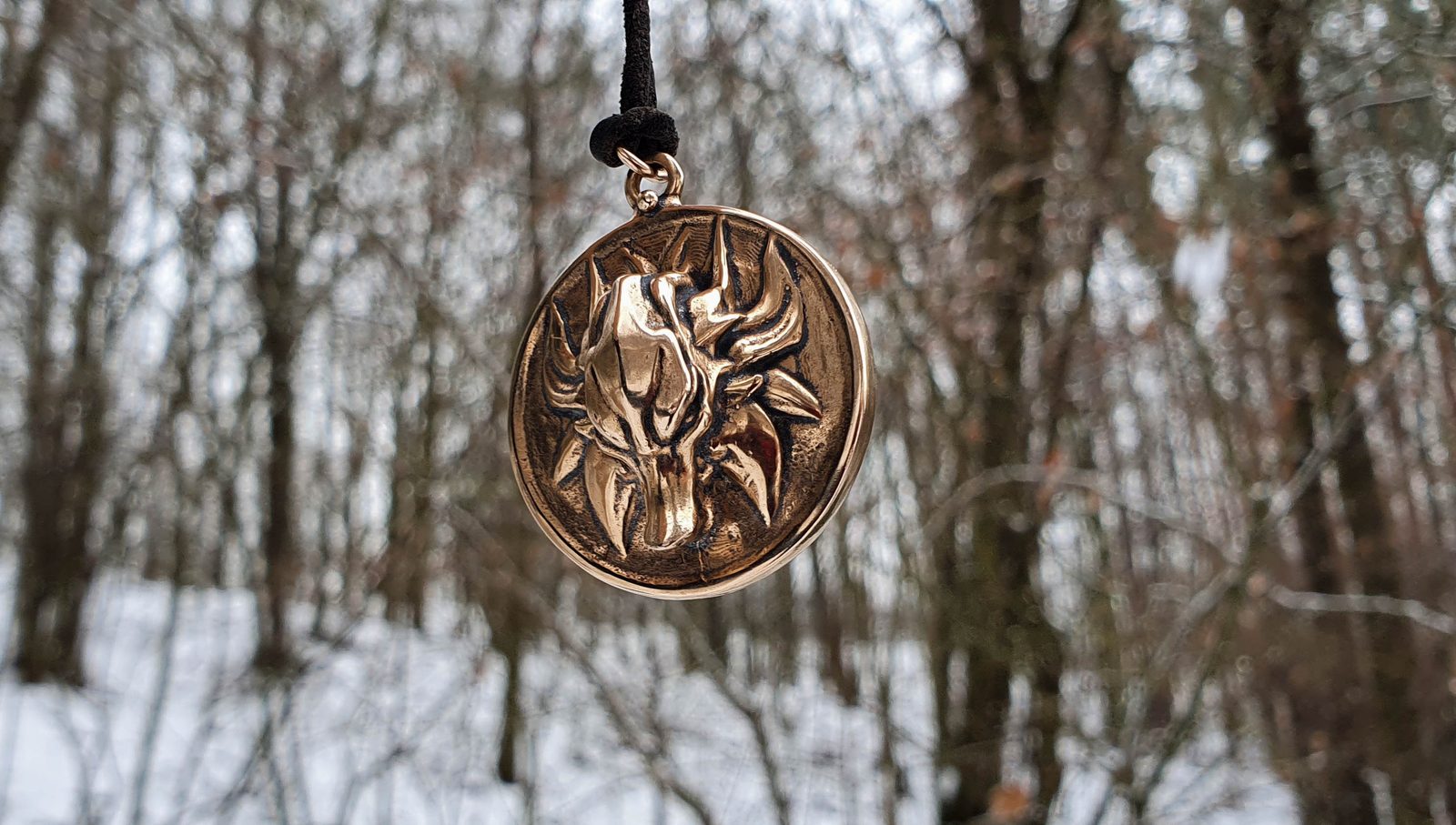 SLAVIC WOLF Pendant, bronze Wulflund