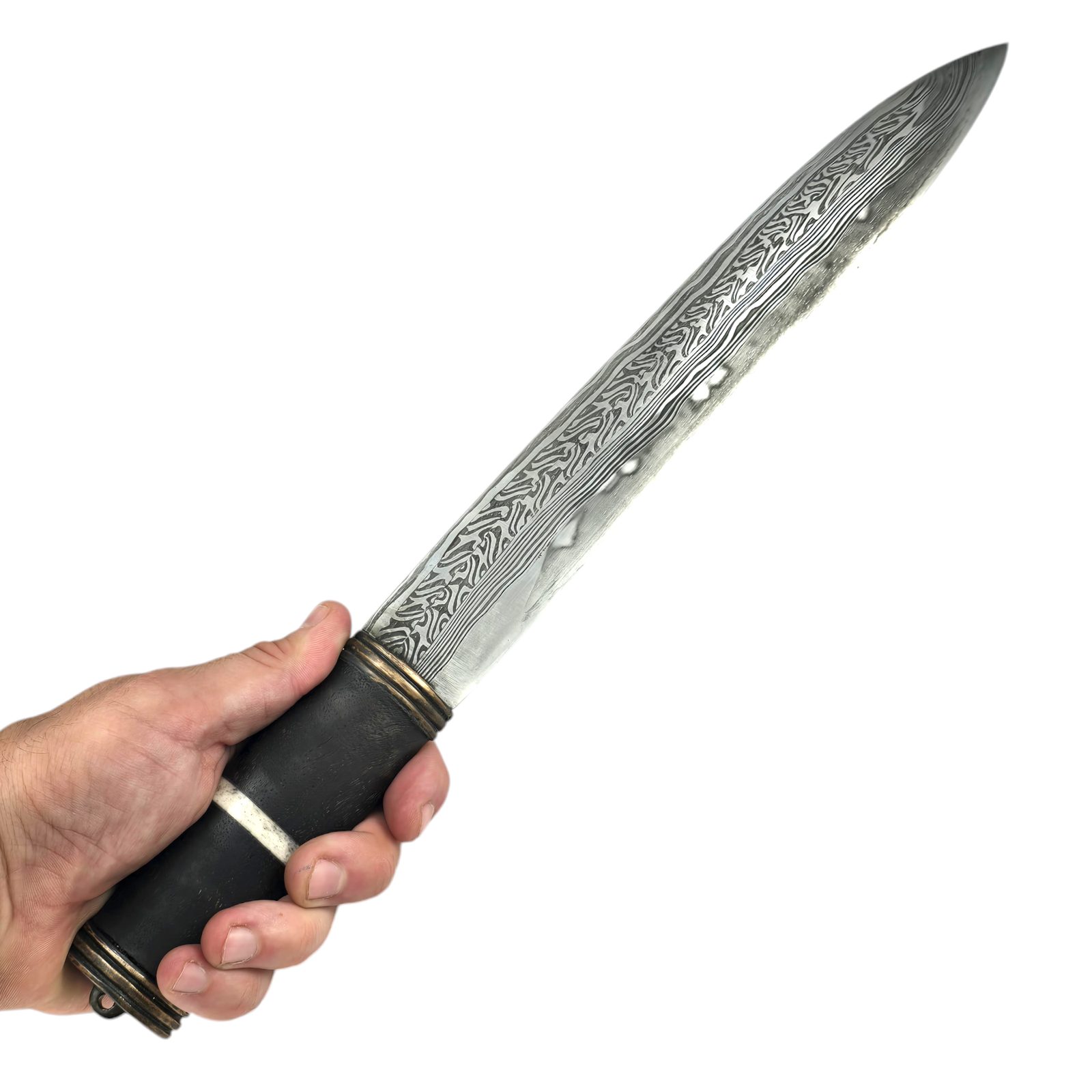 HAGAL, knife seax, damascus steel Wulflund