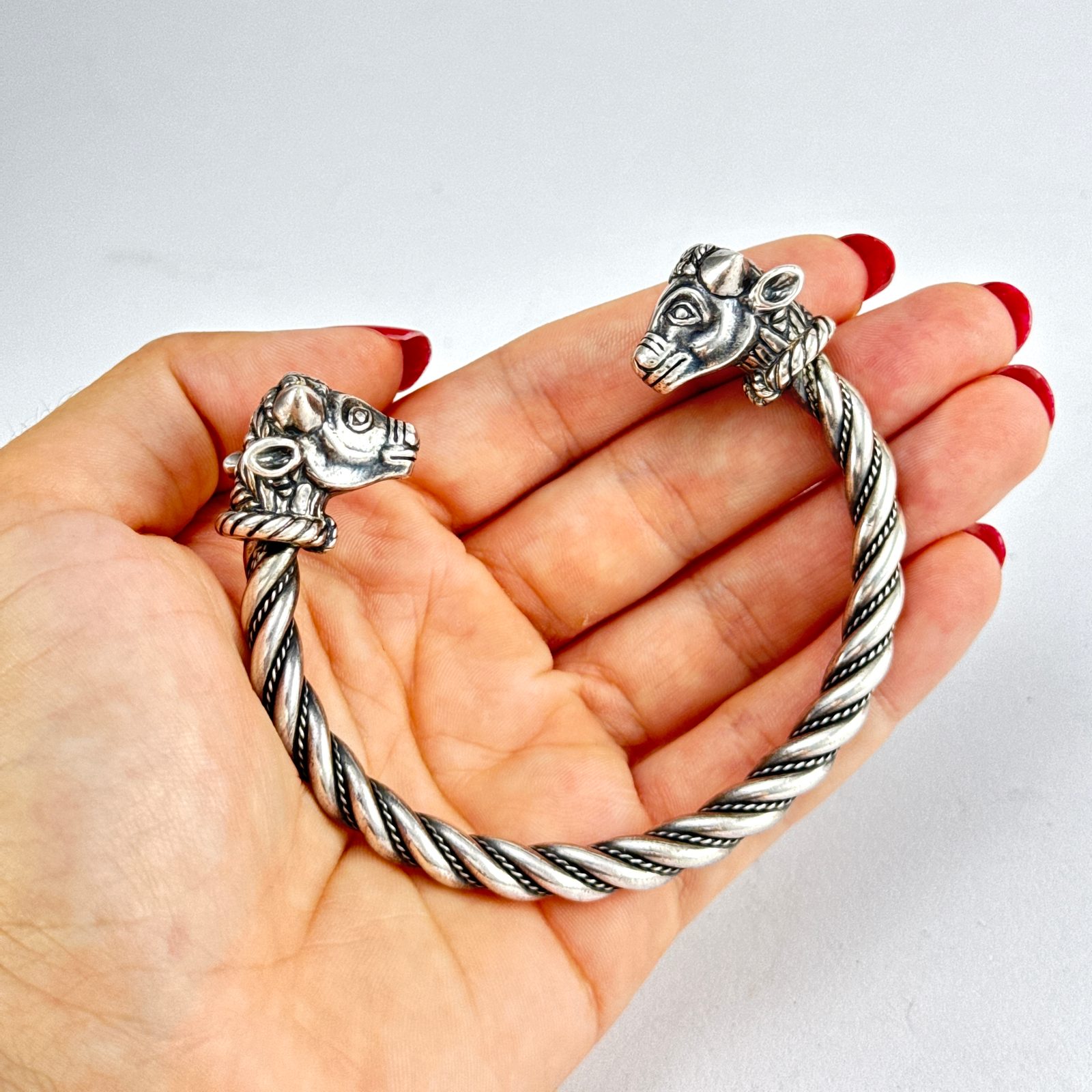 Celtic bull bracelet, Trichtingen, solid silver 925 Wulflund