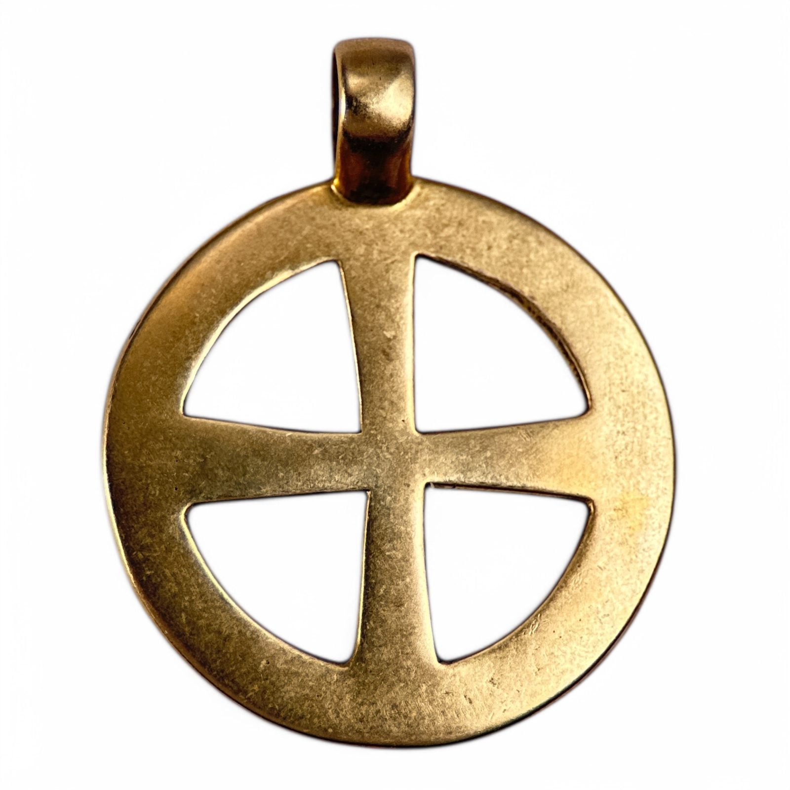 SLAVIC SOLAR CROSS, Empire of Great Moravia, bronze pendant Wulflund