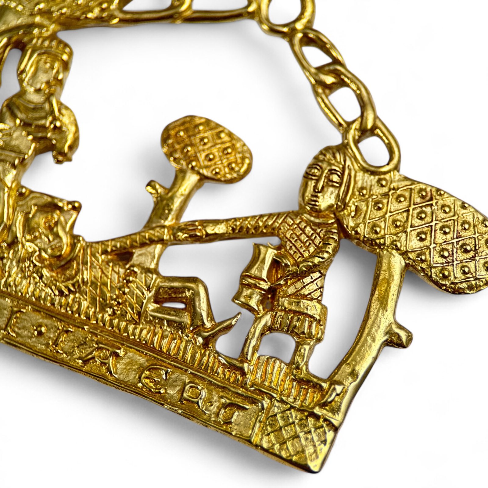 Folk feast, medieval pilgrim badge Wulflund