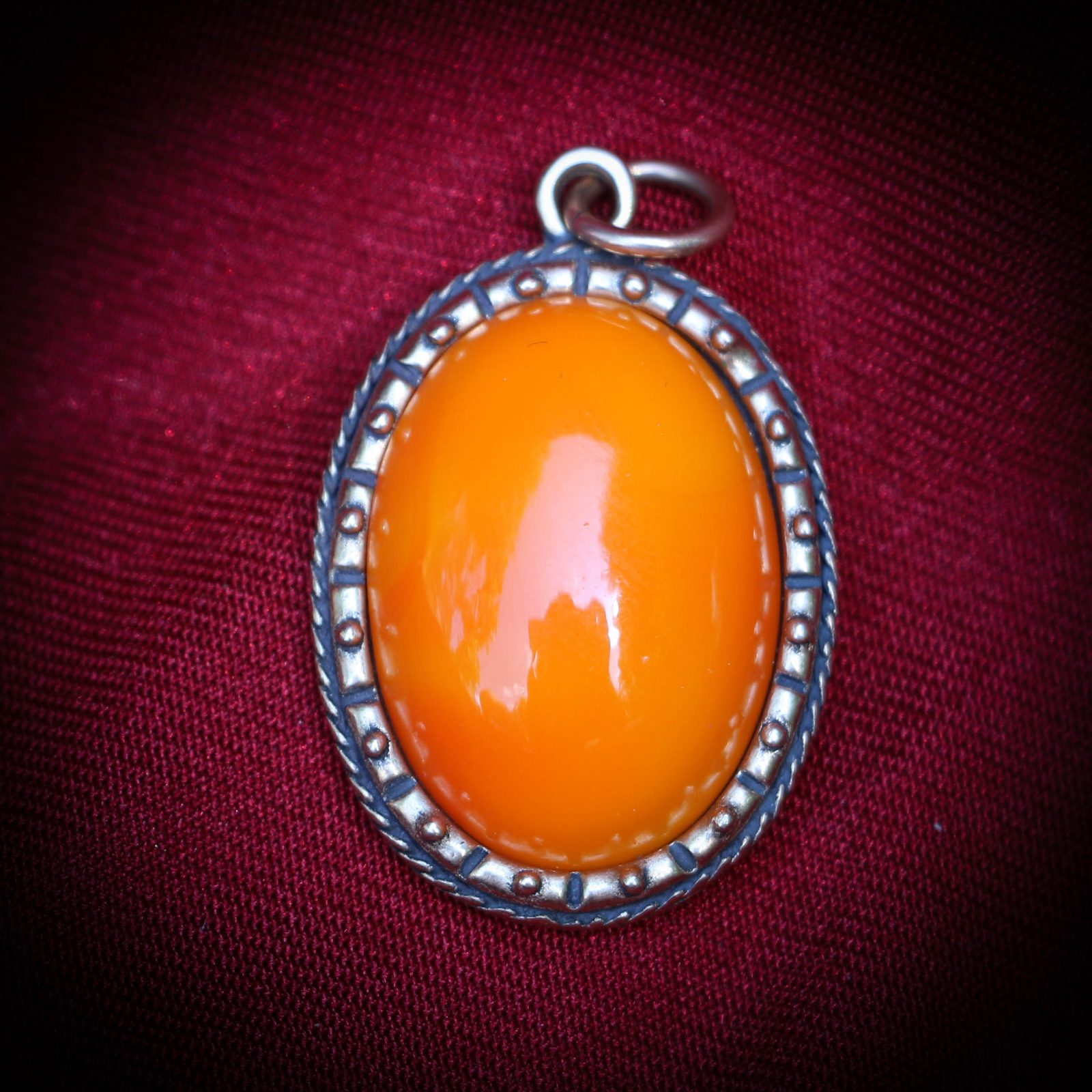 MEDIEVAL PENDANT with glass - HELIOS, bronze Wulflund