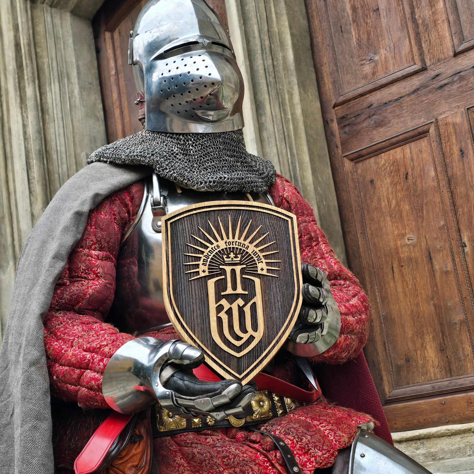 Wooden wall shield, large, Kingdom Come: Deliverance 2 Wulflund