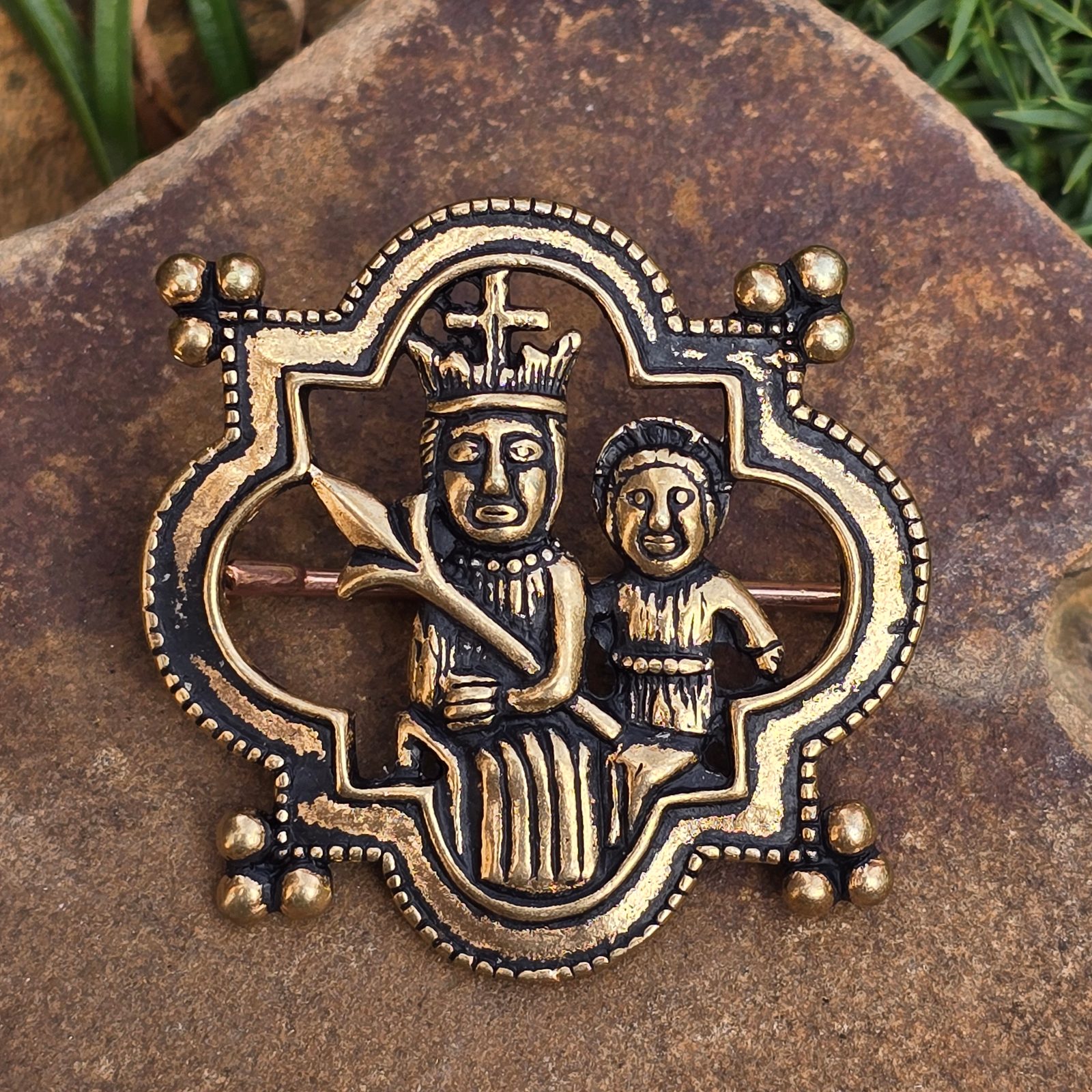 MEDIEVAL BROOCH, bronze Wulflund