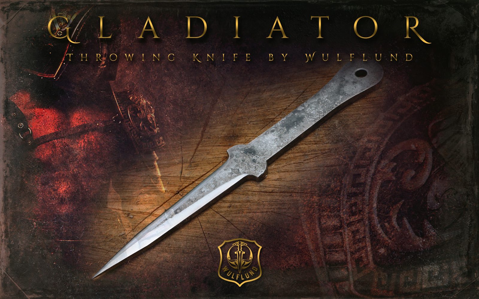 GLADIATOR Couteau de lancer noirci 6 mm Nous faisons revivre l'histoire