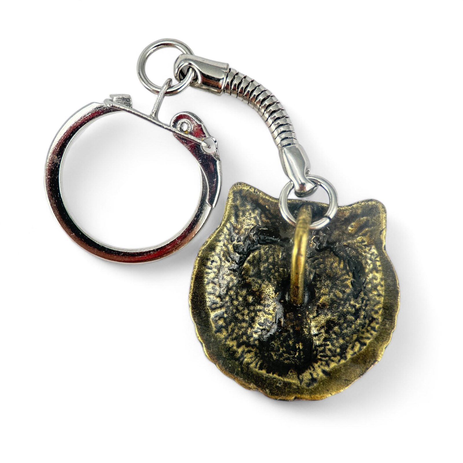 Berserker key ring, zinc old brass Wulflund