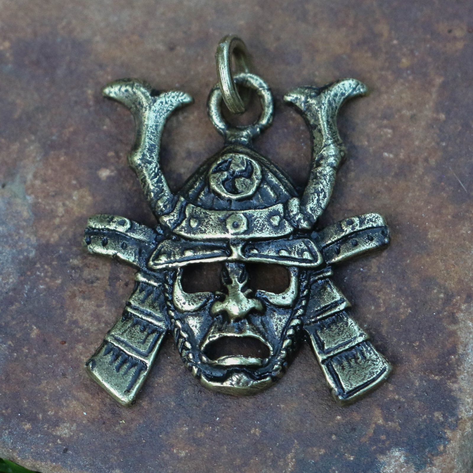 SAMURAI Pendant, Zinc, Antique Brass Drakkaria All pendants, our ...
