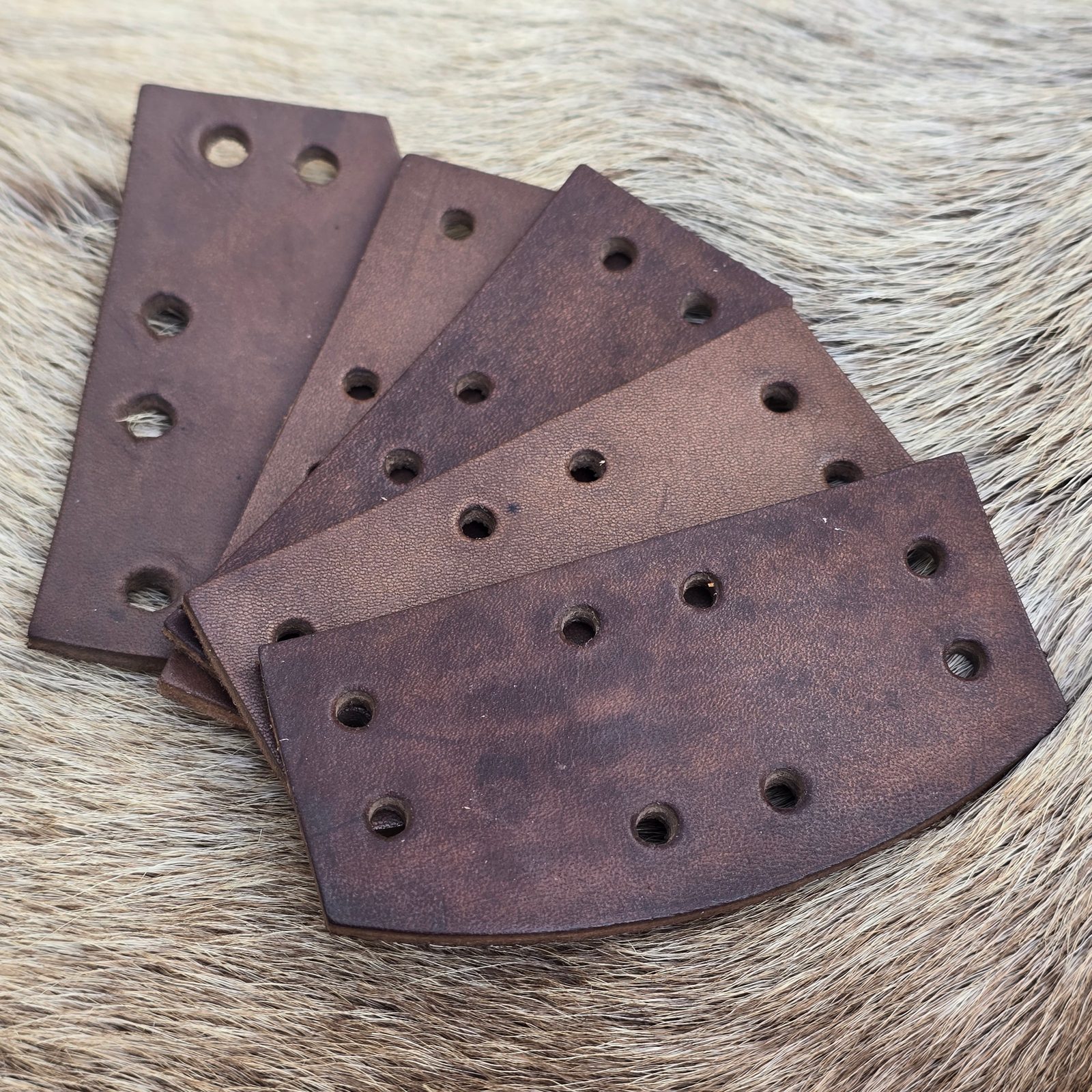 Leather Scale, 1 piece, brown Wulflund