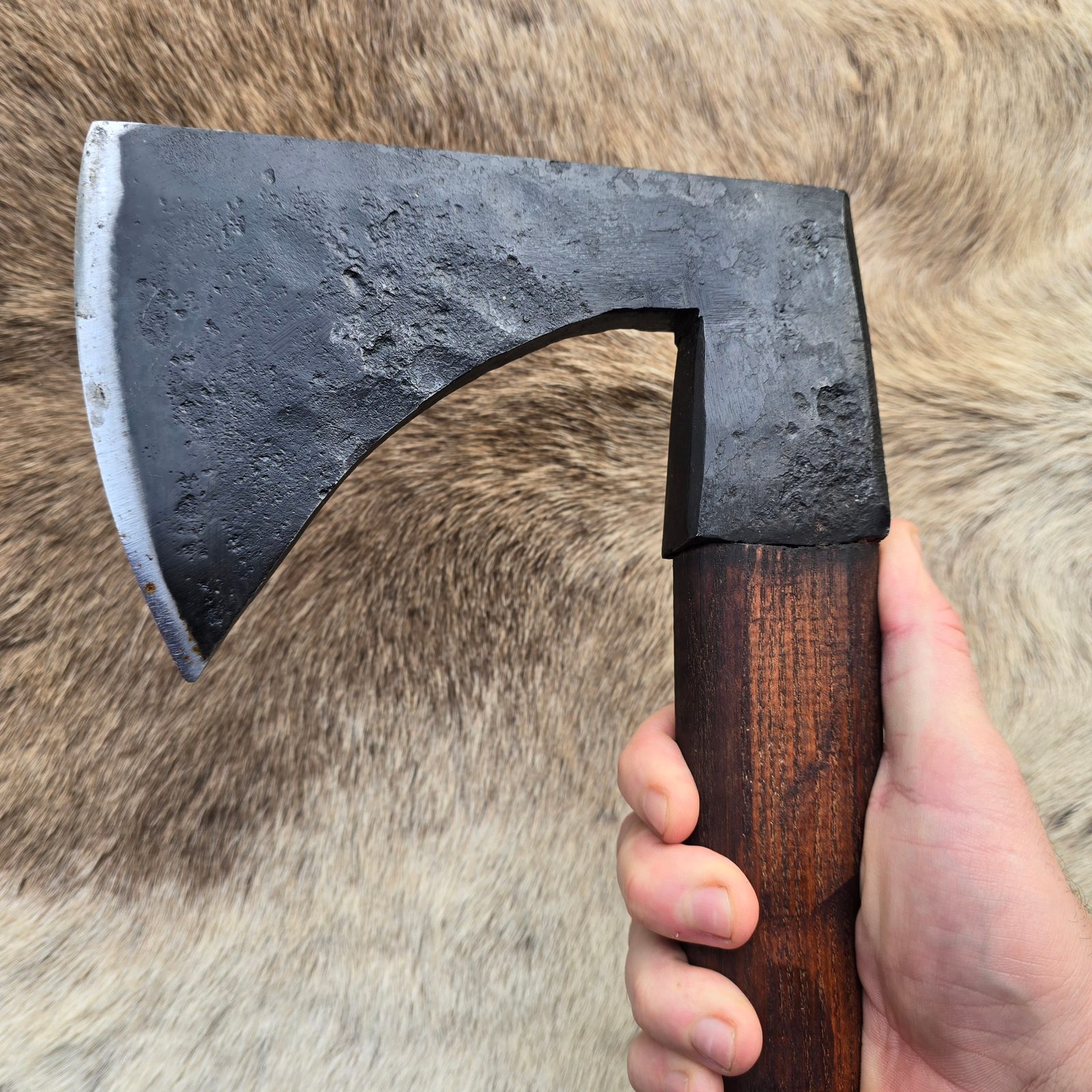 Medieval Hussite axe, sharp, forged museum reproduction Wulflund