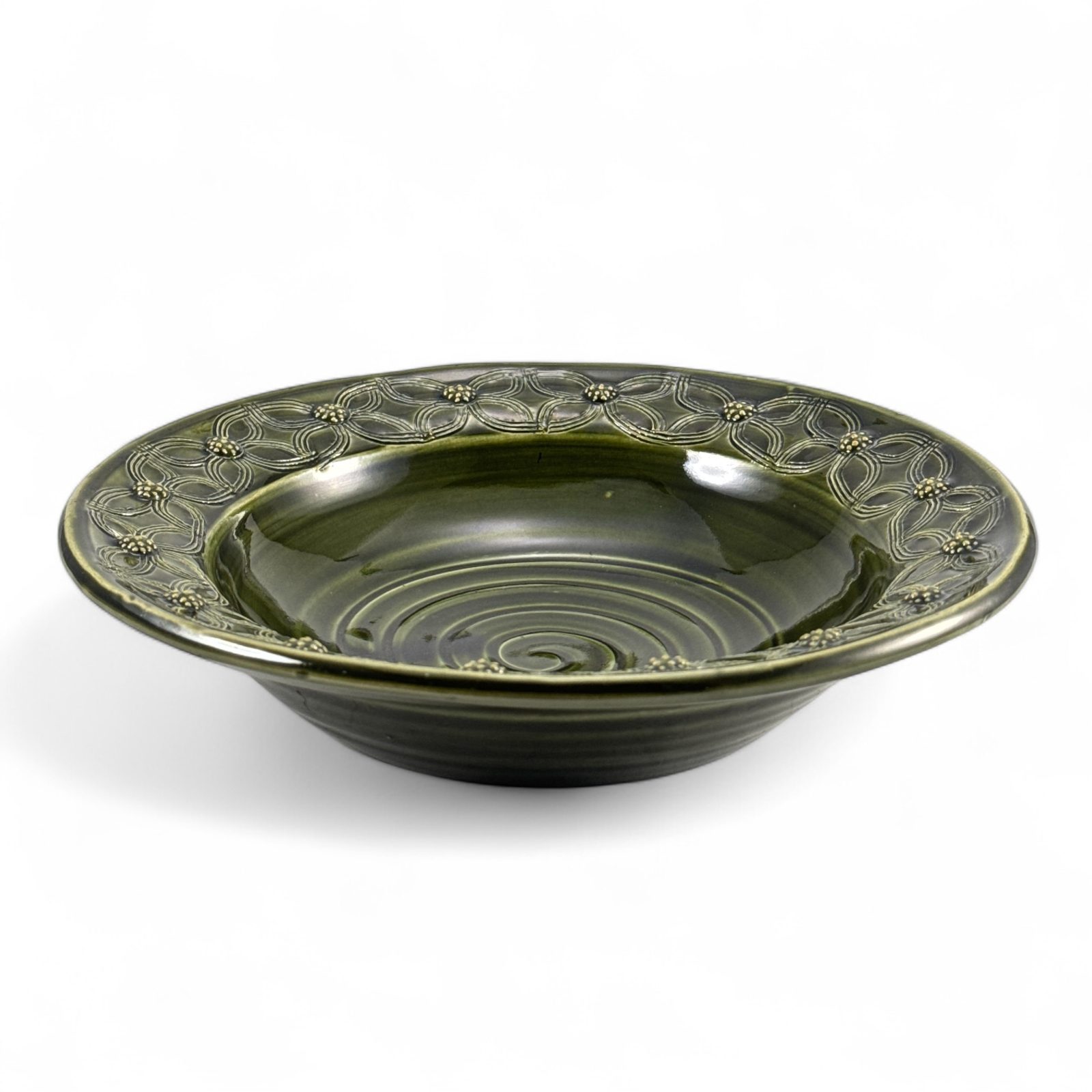 Assiette en céramique verte Nous faisons revivre l'histoire