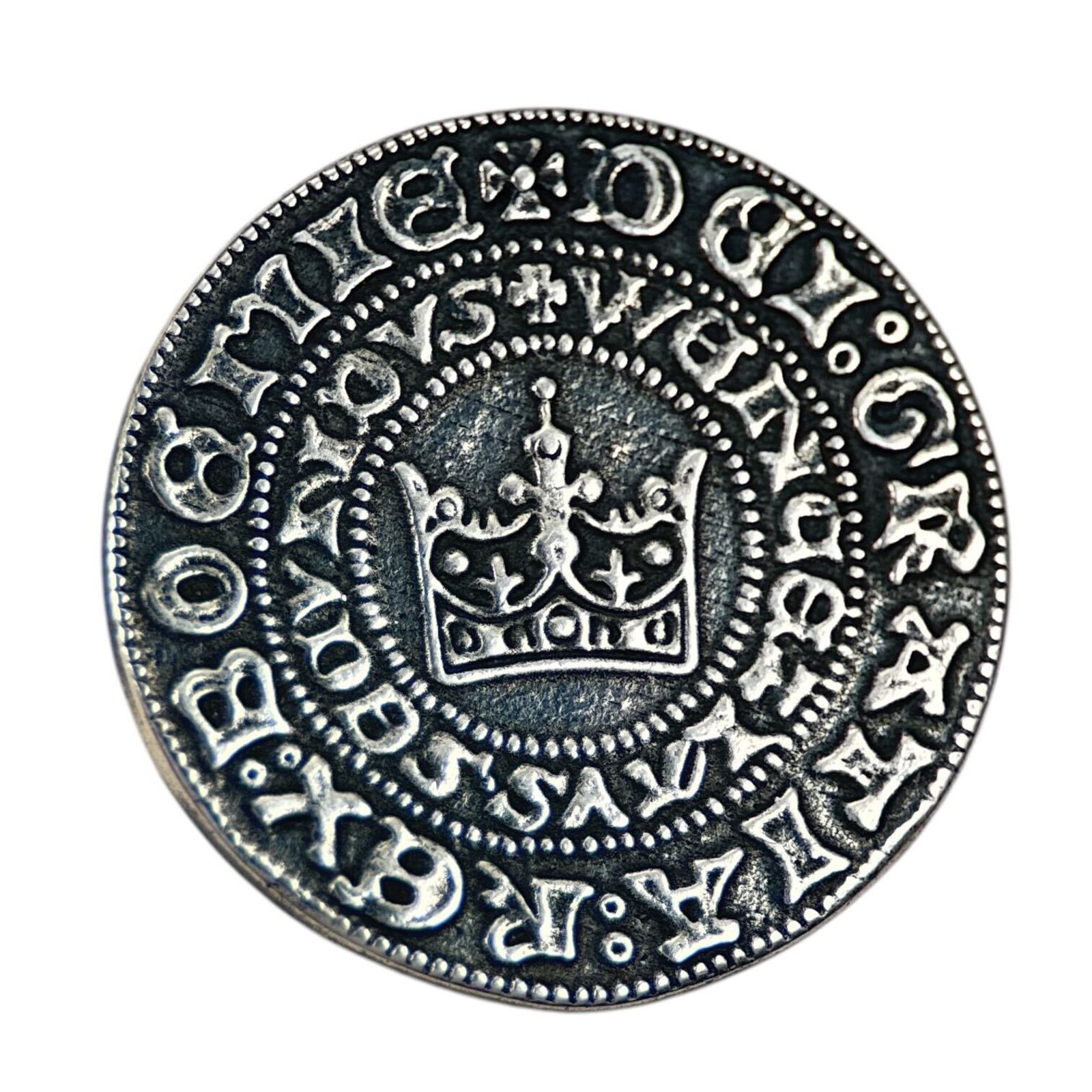 Prague Groschen, replica of a medieval coin Ag 925/1000 silver, 12 g ...