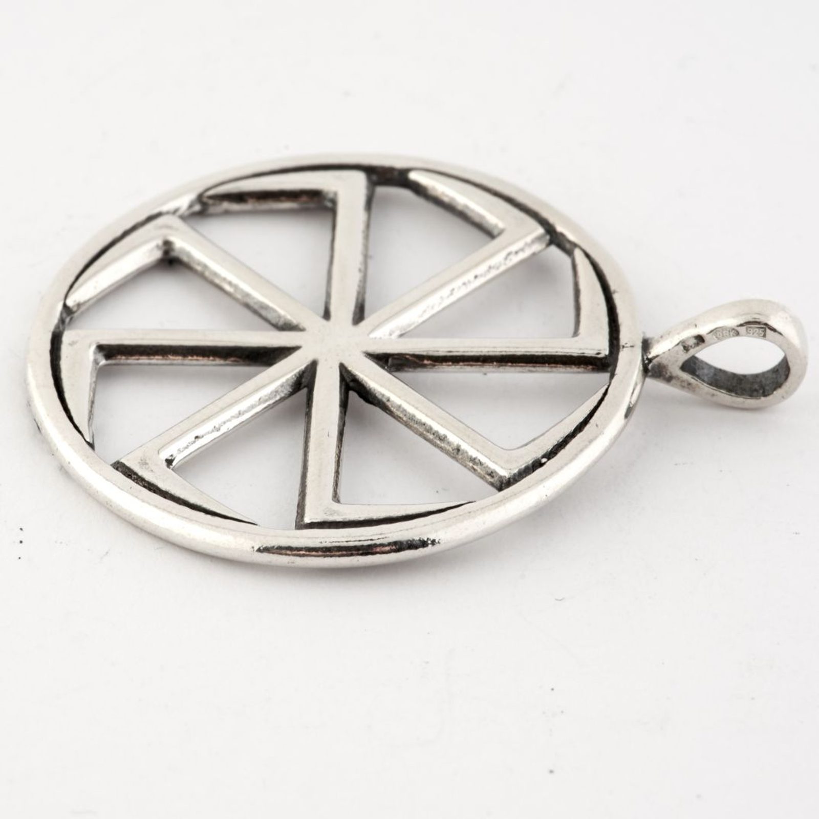 SLAVIC SUN WHEEL TALISMAN, silver Ag 925, pendant Wulflund