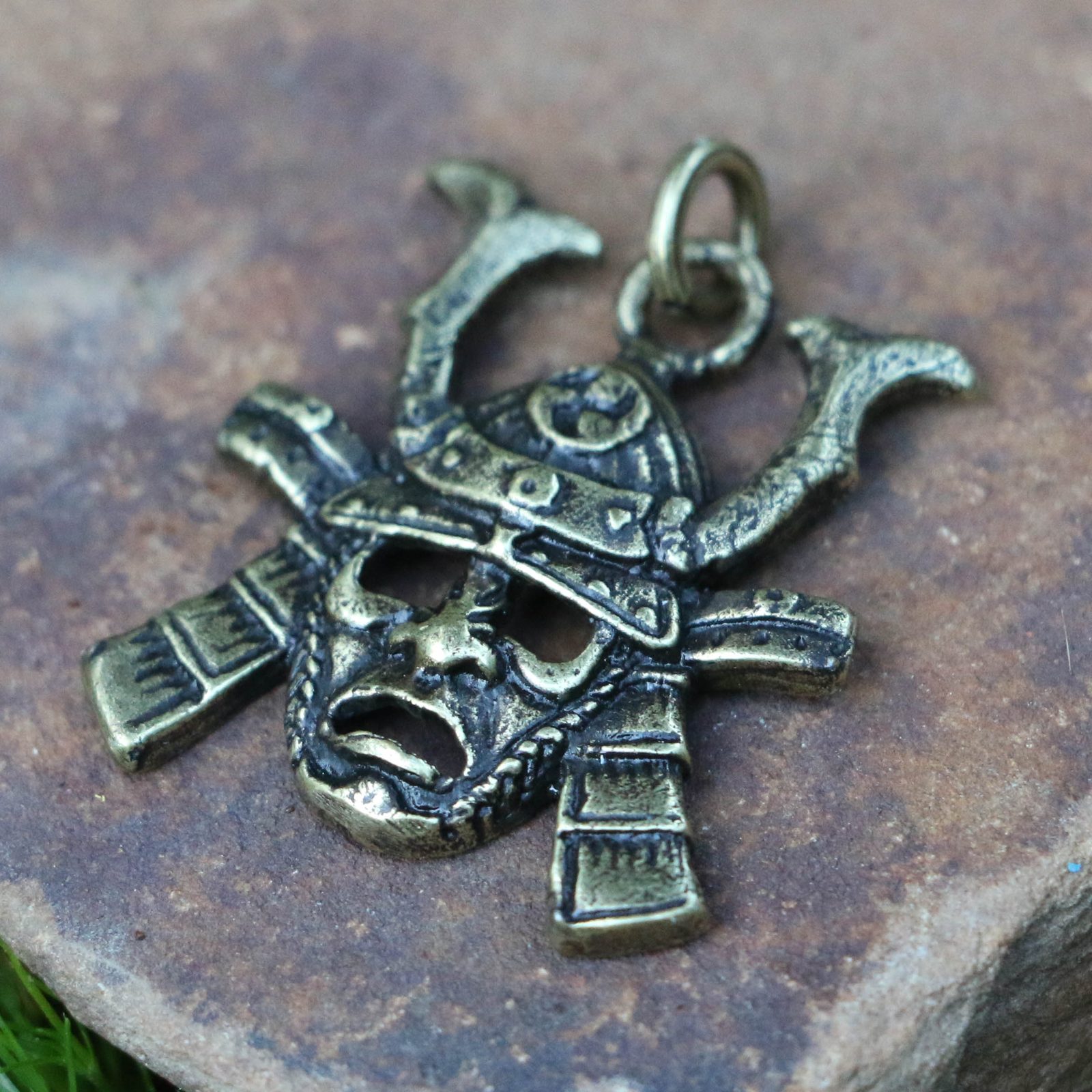 SAMURAI Pendant, Zinc, Antique Brass Drakkaria All pendants, our ...