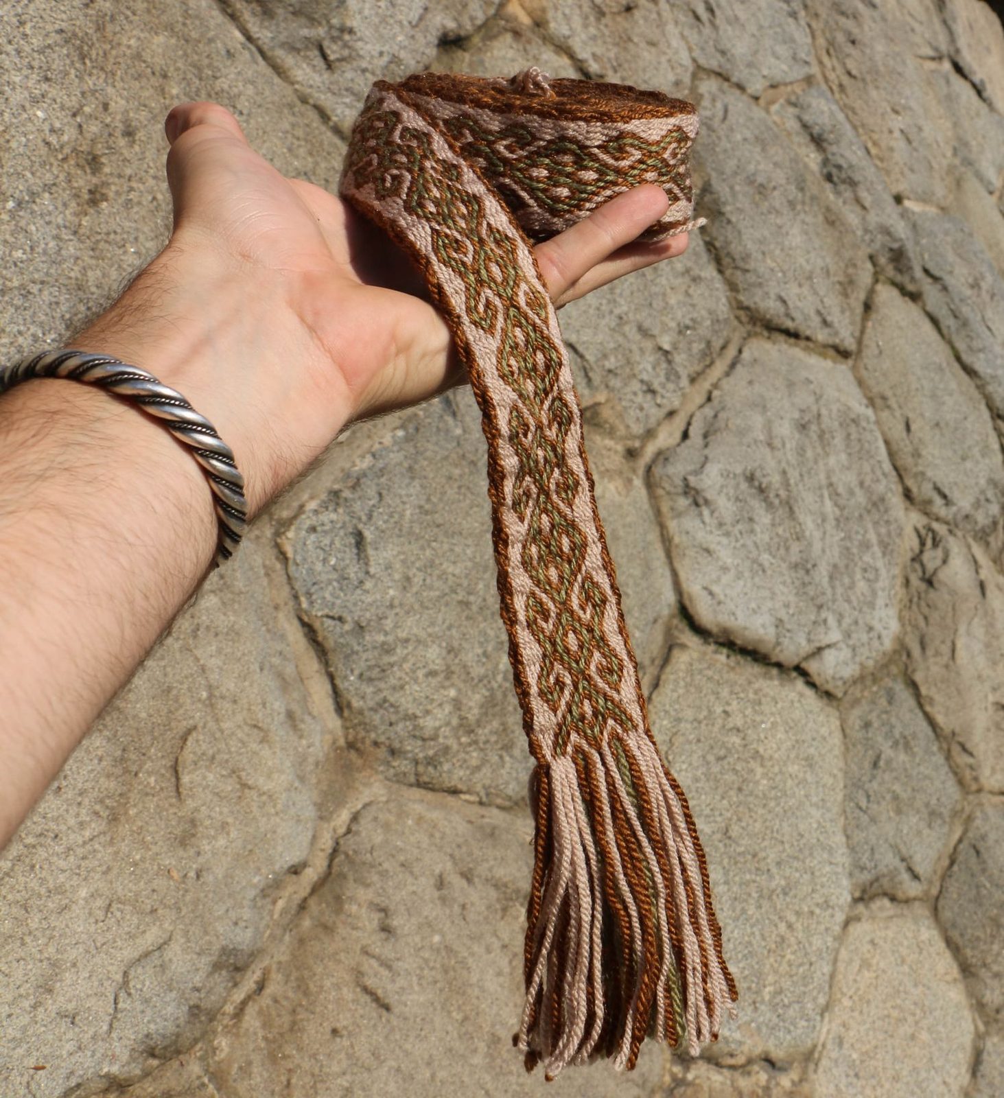 Slavic / Viking Wool Tablet Weaving, Belt 4,3 x 185 cm Tablet weaving ...